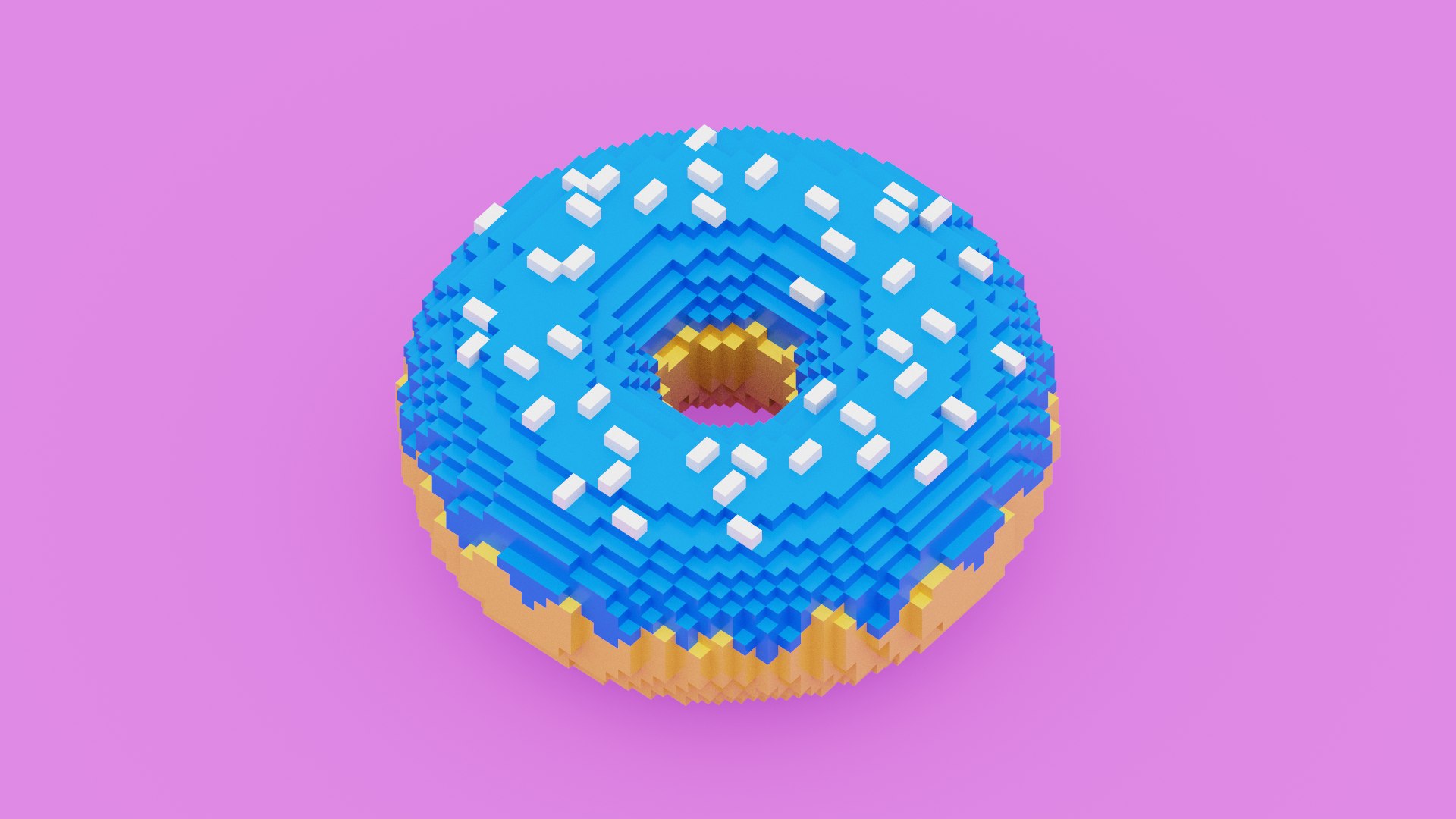 Voxel Donut 3D Model - TurboSquid 1985678