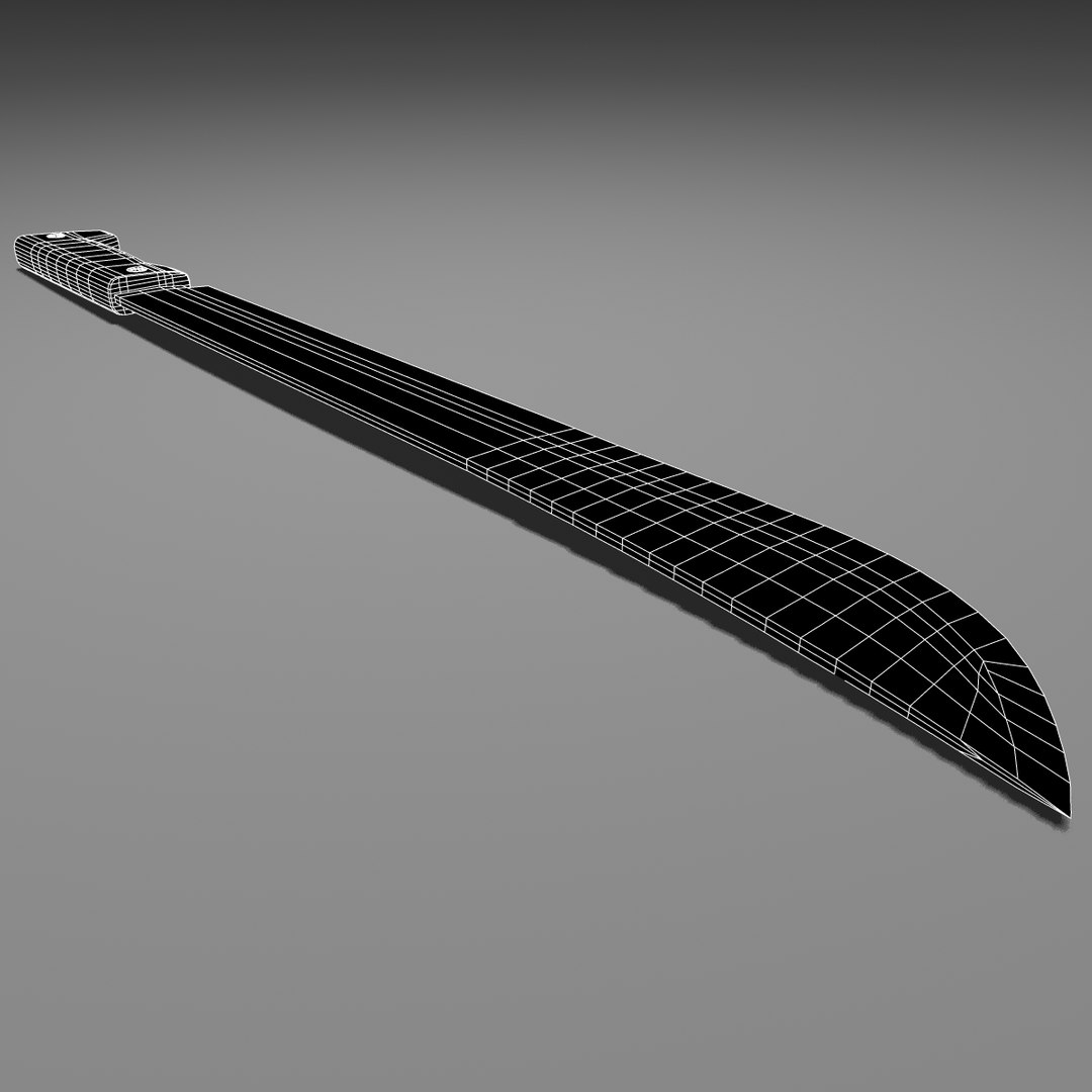 Machete Blade Obj