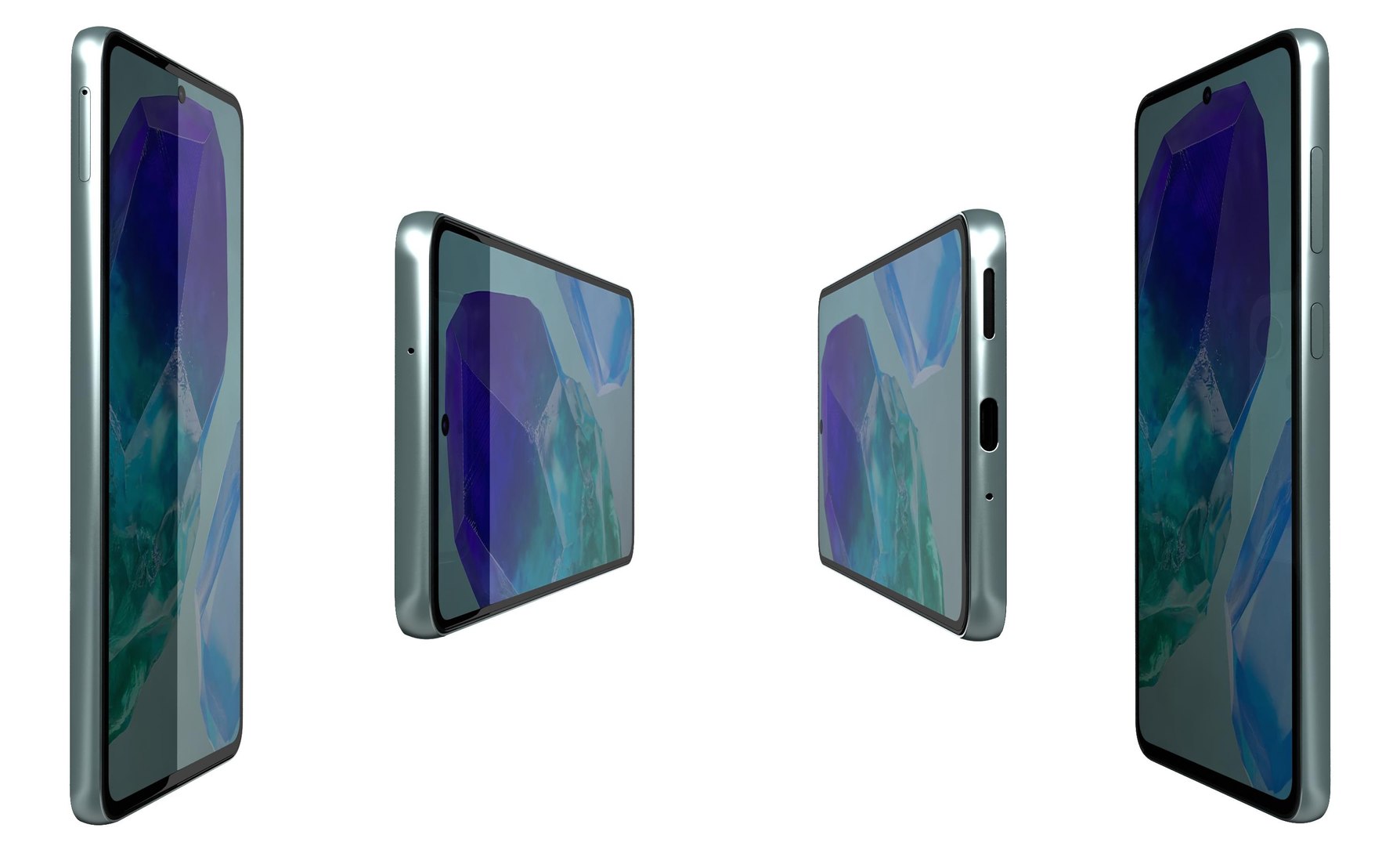 3D Samsung Galaxy M55 Blue Model - TurboSquid 2211896