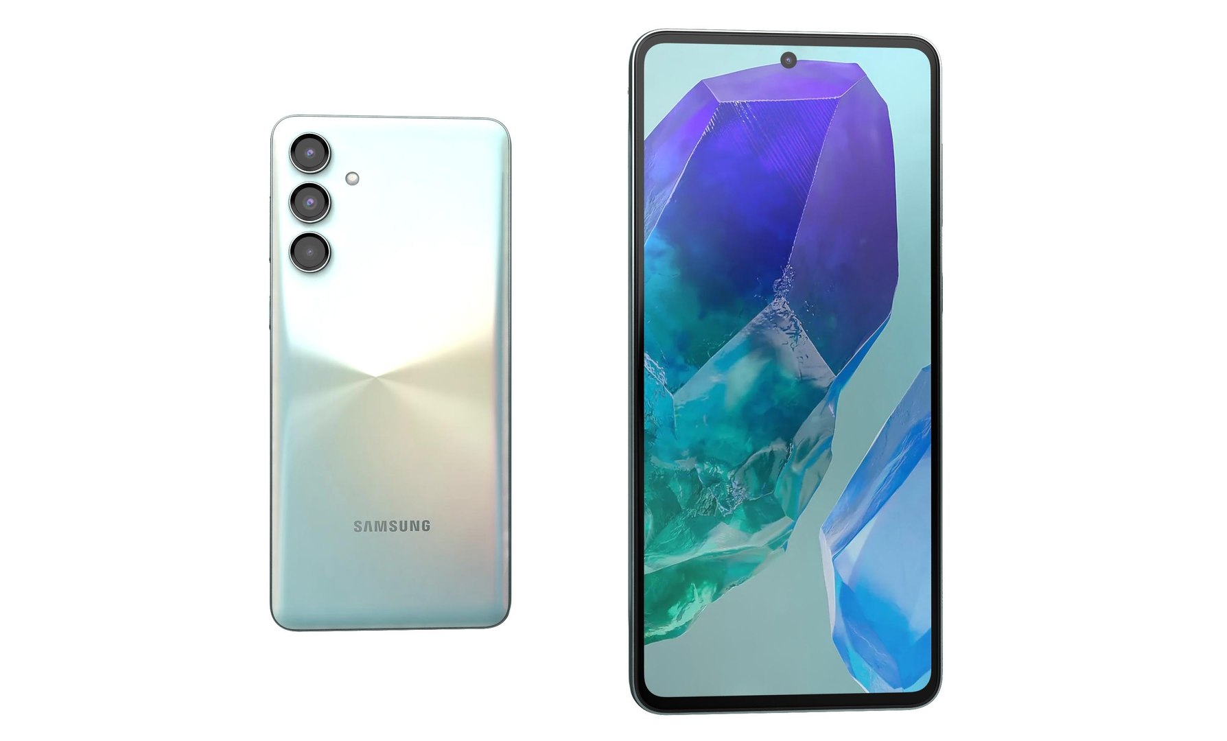 3D Samsung Galaxy M55 Blue Model - TurboSquid 2211896