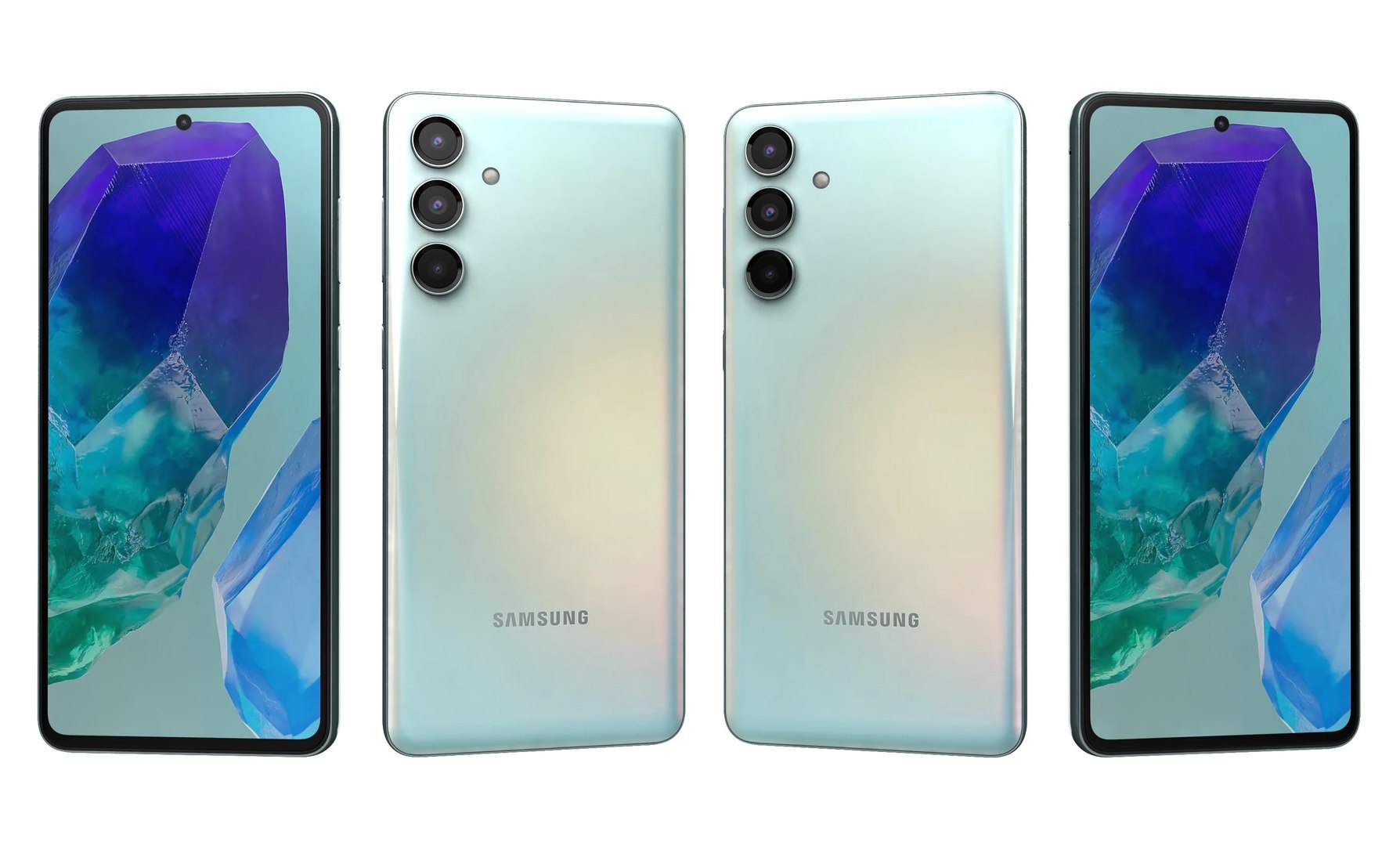 3D Samsung Galaxy M55 Blue Model - TurboSquid 2211896
