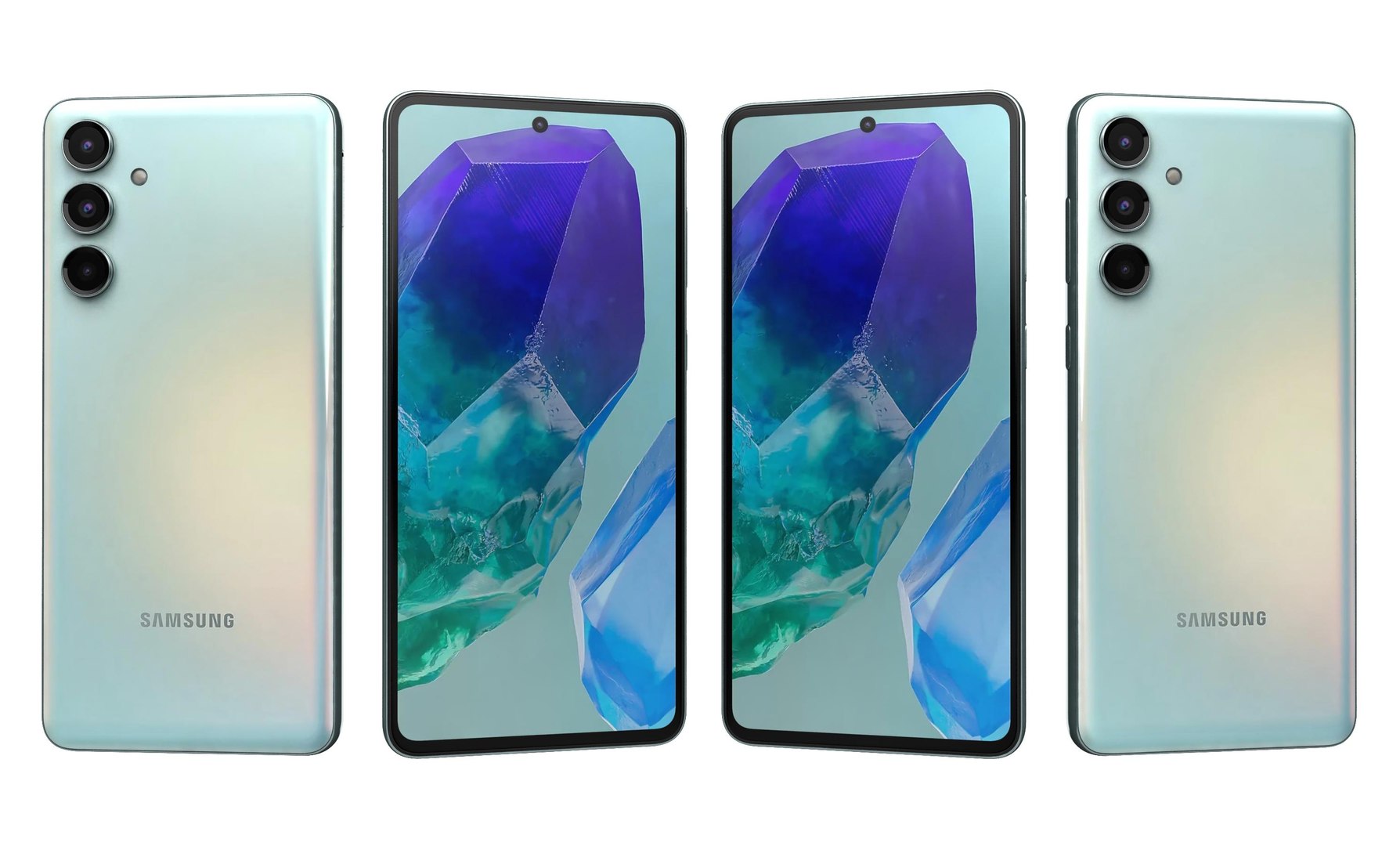 3D Samsung Galaxy M55 Blue Model - TurboSquid 2211896