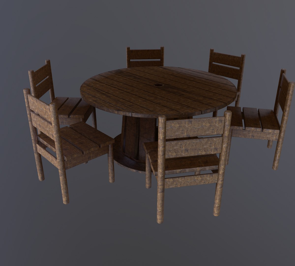 Table chair 3D model - TurboSquid 1689908
