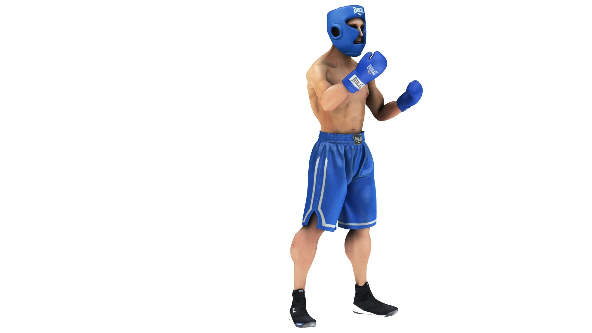 3D Boxer Pose Man 2 In 1 Model - TurboSquid 1957177