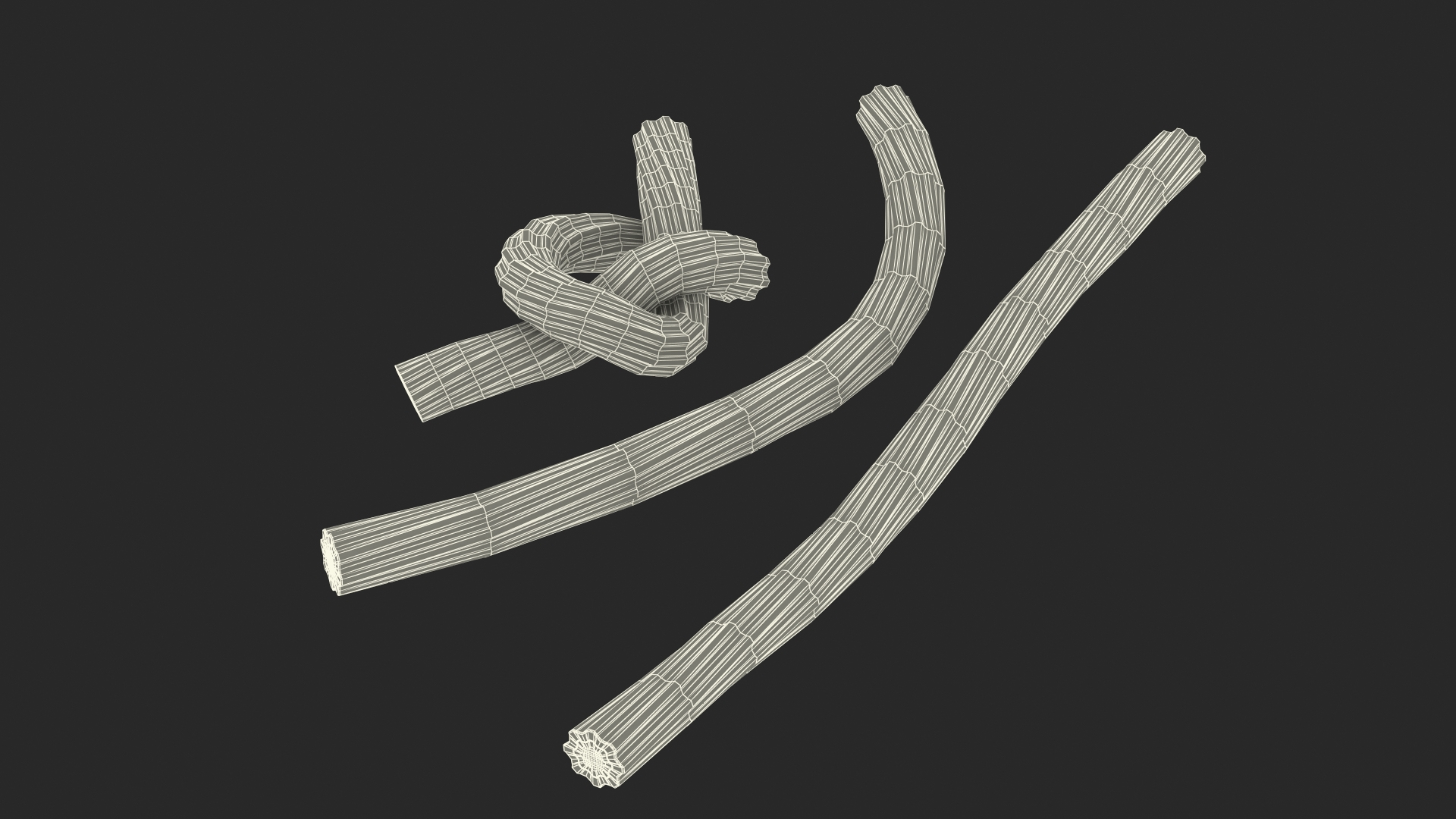 Red Gummy Candies Licorice Twisted Rope Set 3D Model - TurboSquid 1734552