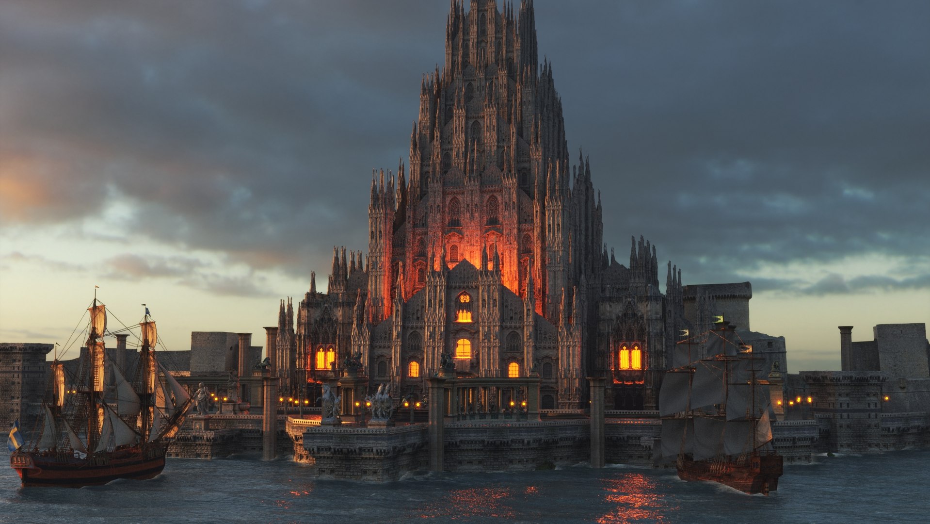 Gothic Port 3D - TurboSquid 2270280