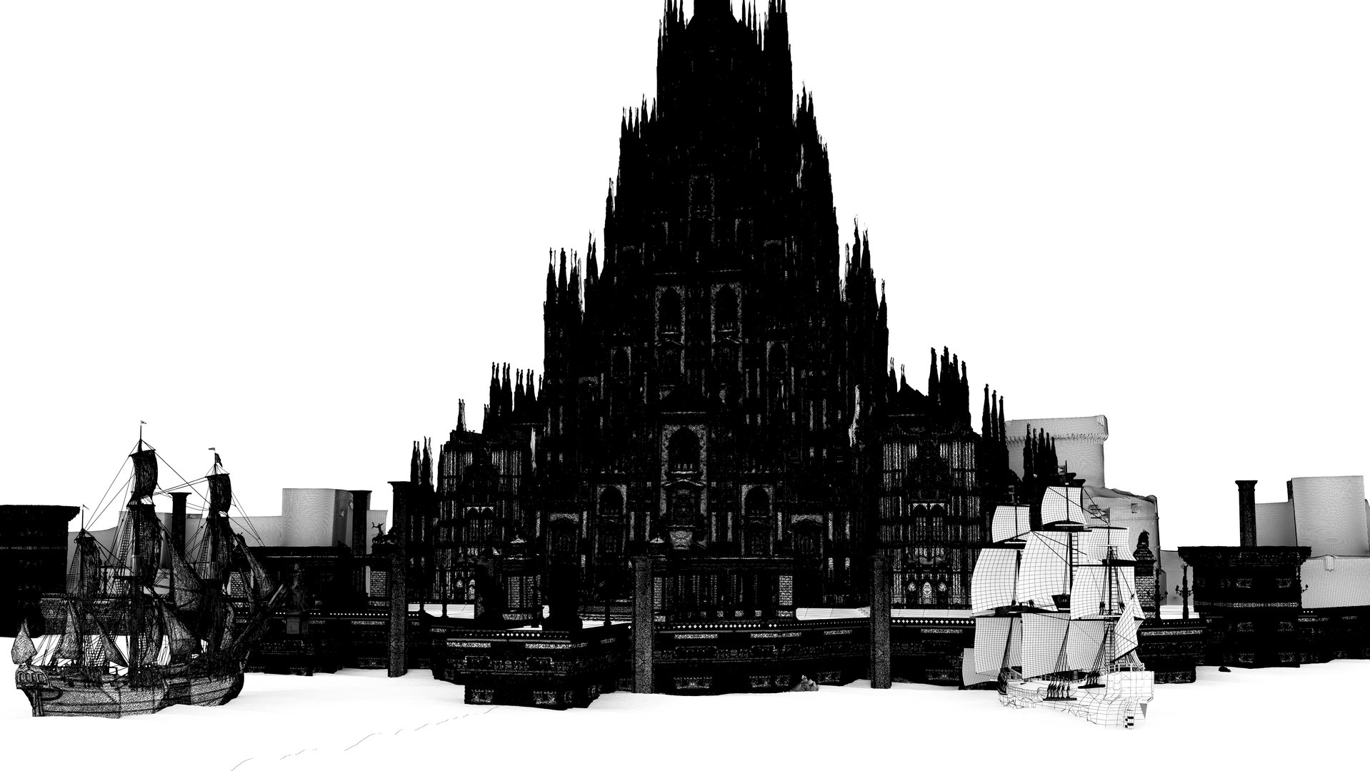 Gothic Port 3D - TurboSquid 2270280