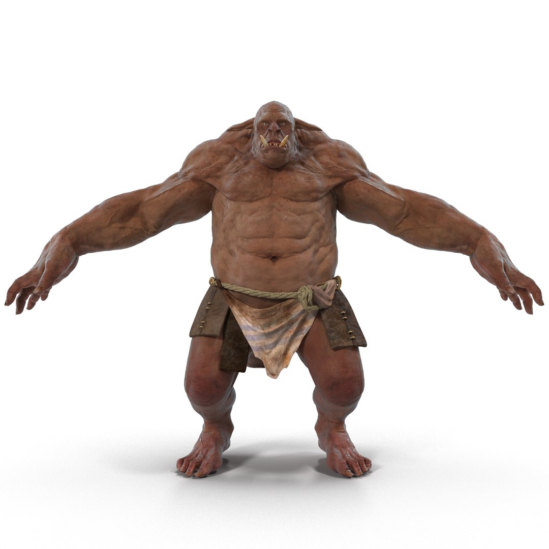 cave troll rigged 3d max