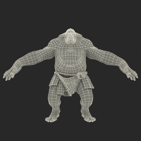 cave troll rigged 3d max