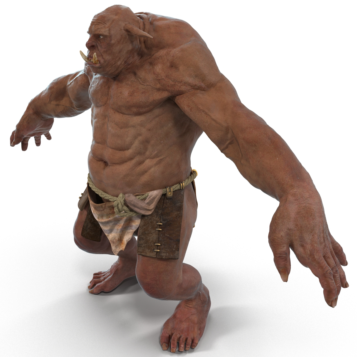 cave troll rigged 3d max