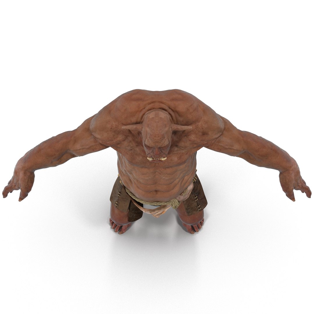 cave troll rigged 3d max