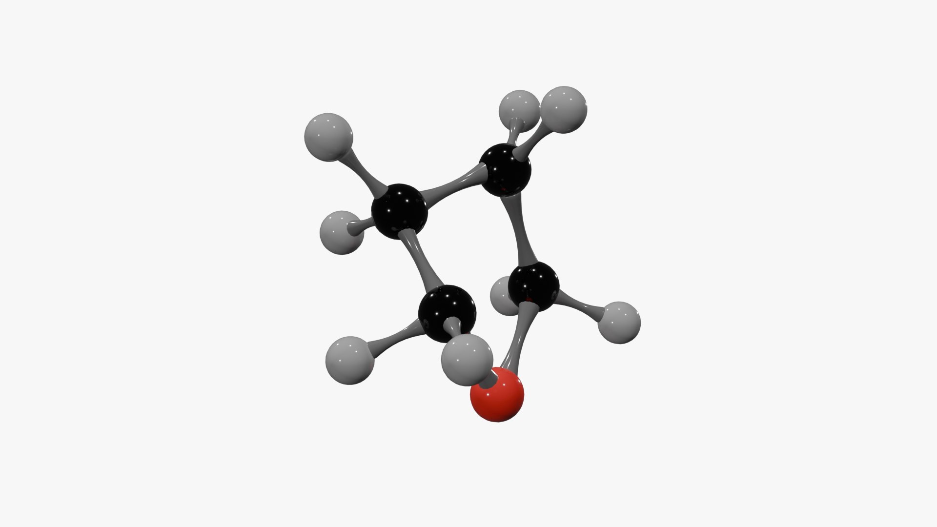 3D Model Tetrahydrofuran Molecule - TurboSquid 2453072
