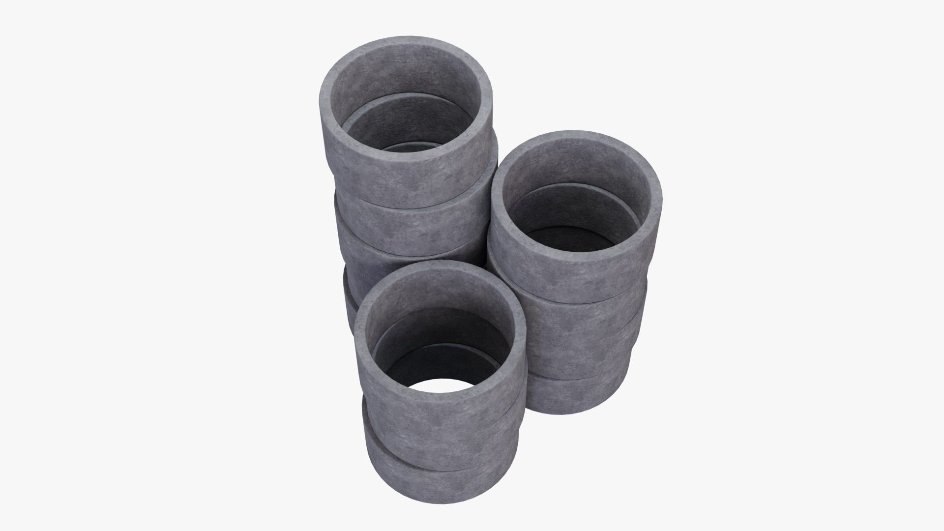 3D Stack Of Concrete Rings - TurboSquid 2243155