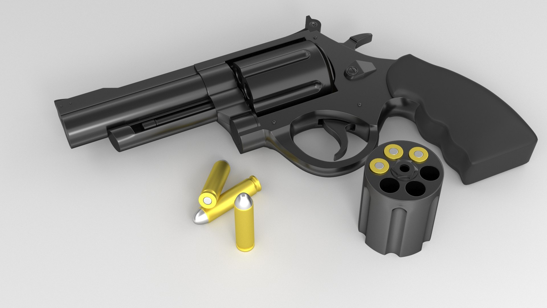 3D Revolver Gun 3D Model - TurboSquid 2162394
