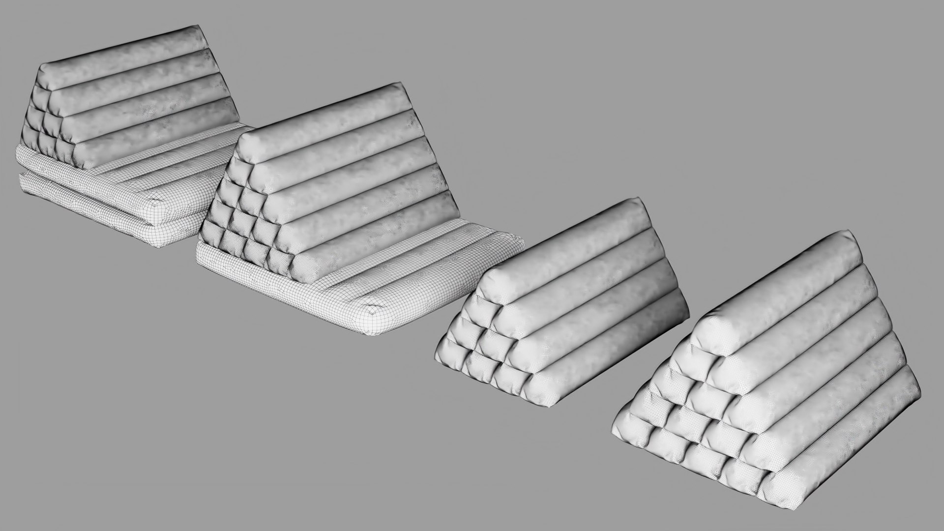 Thai Triangle Pillow 3D Model - TurboSquid 2135435