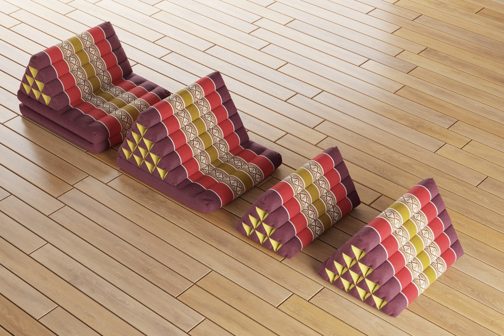 Thai Triangle Pillow 3D Model - TurboSquid 2135435