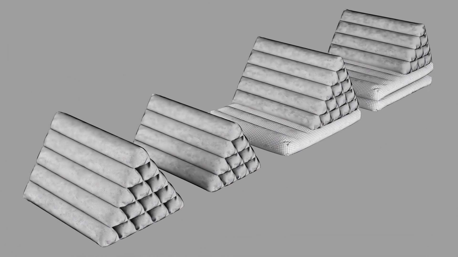 Thai Triangle Pillow 3D Model - TurboSquid 2135435