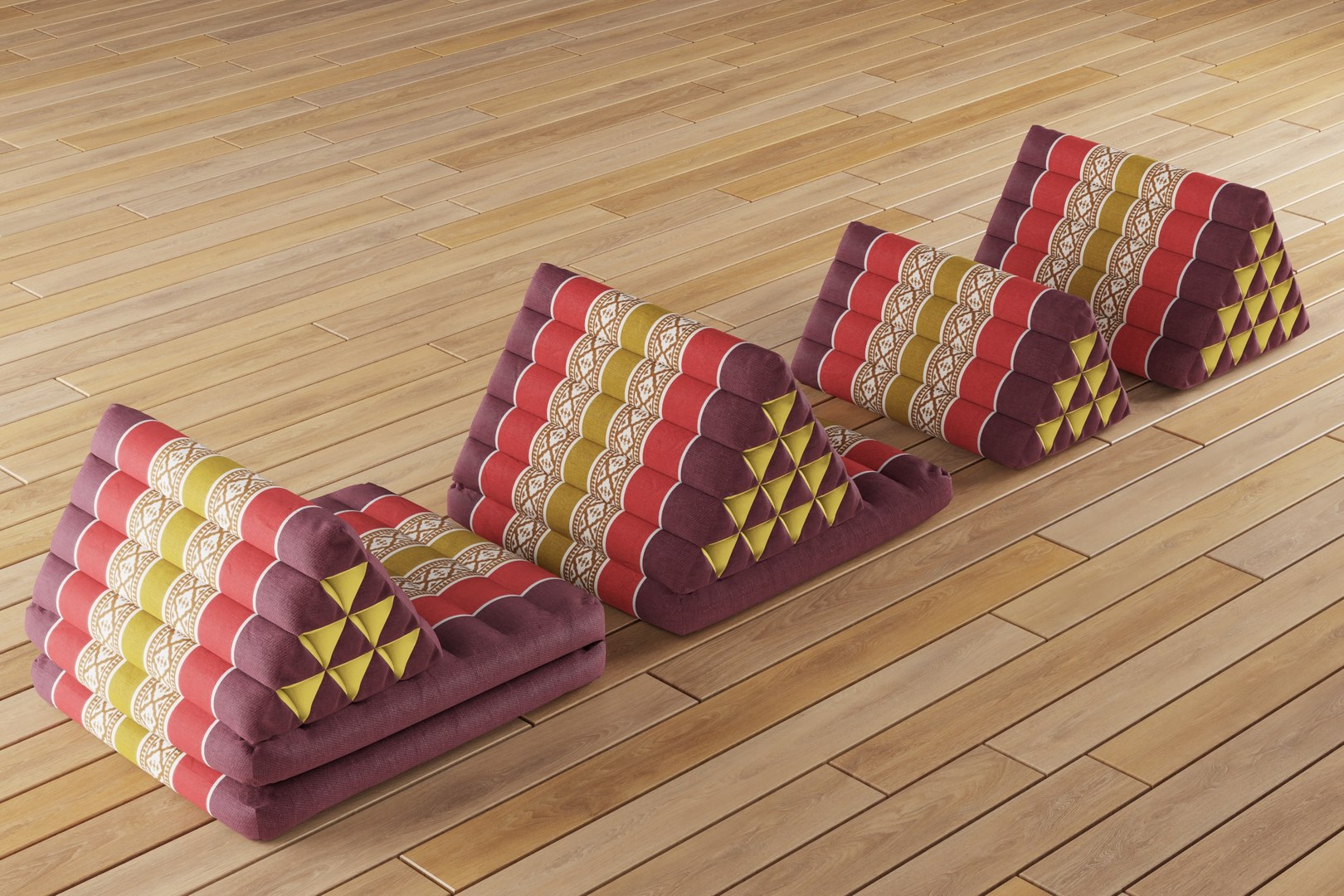Thai Triangle Pillow 3D Model - TurboSquid 2135435