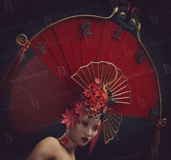 Anna May 1920s Asian Headdress 3D model - TurboSquid 2041816