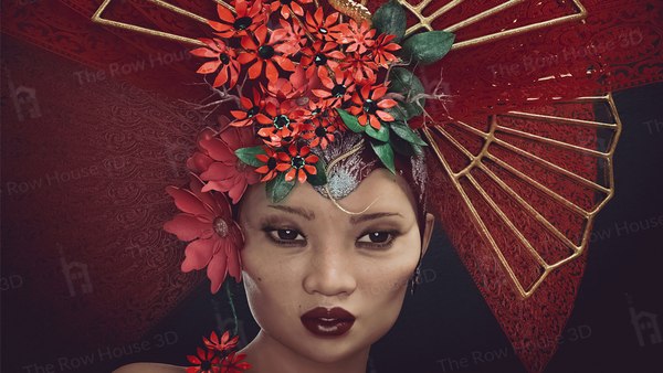 Anna May 1920s Asian Headdress 3D model - TurboSquid 2041816