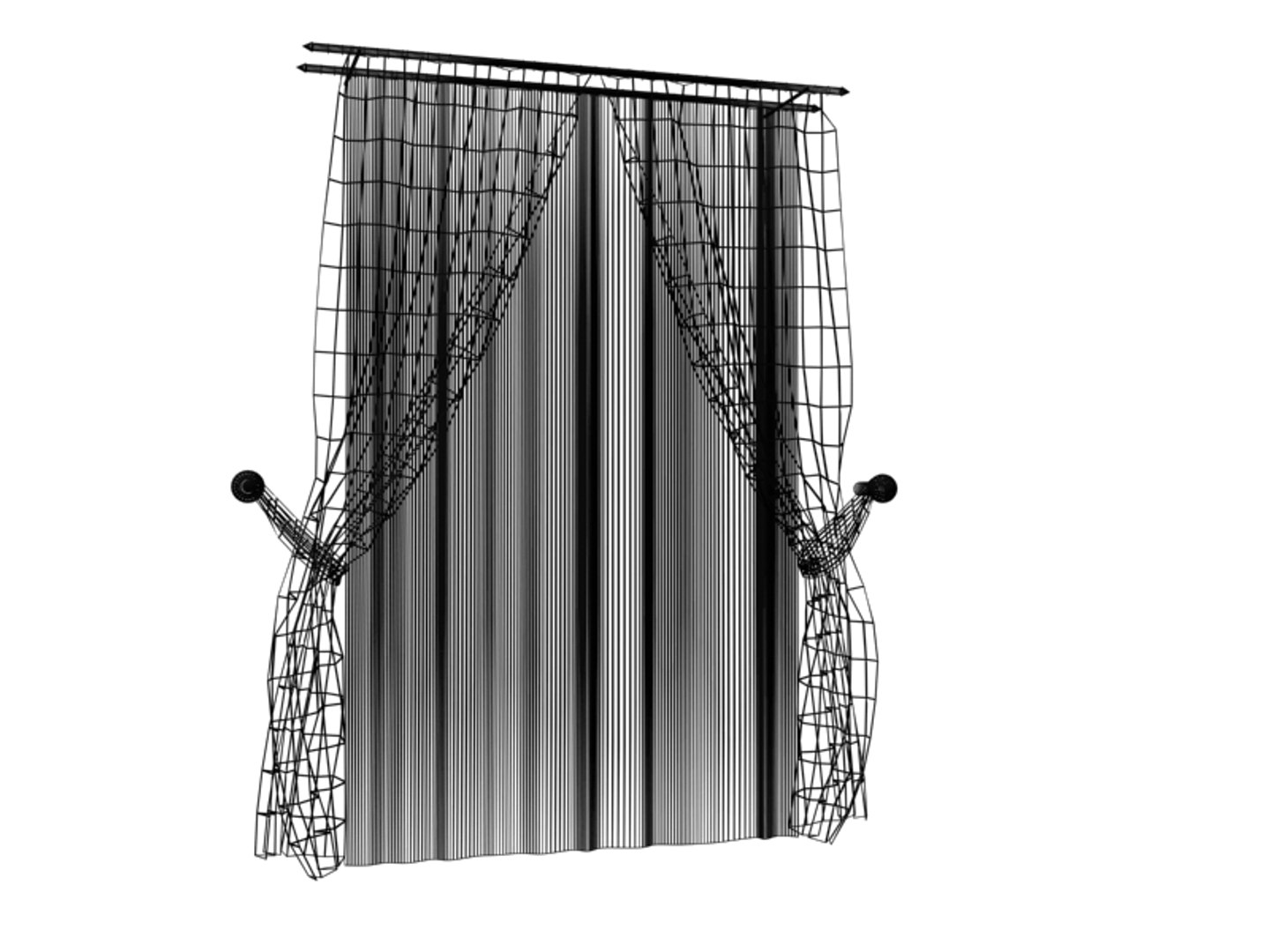 Curtain Modelled 3d Obj