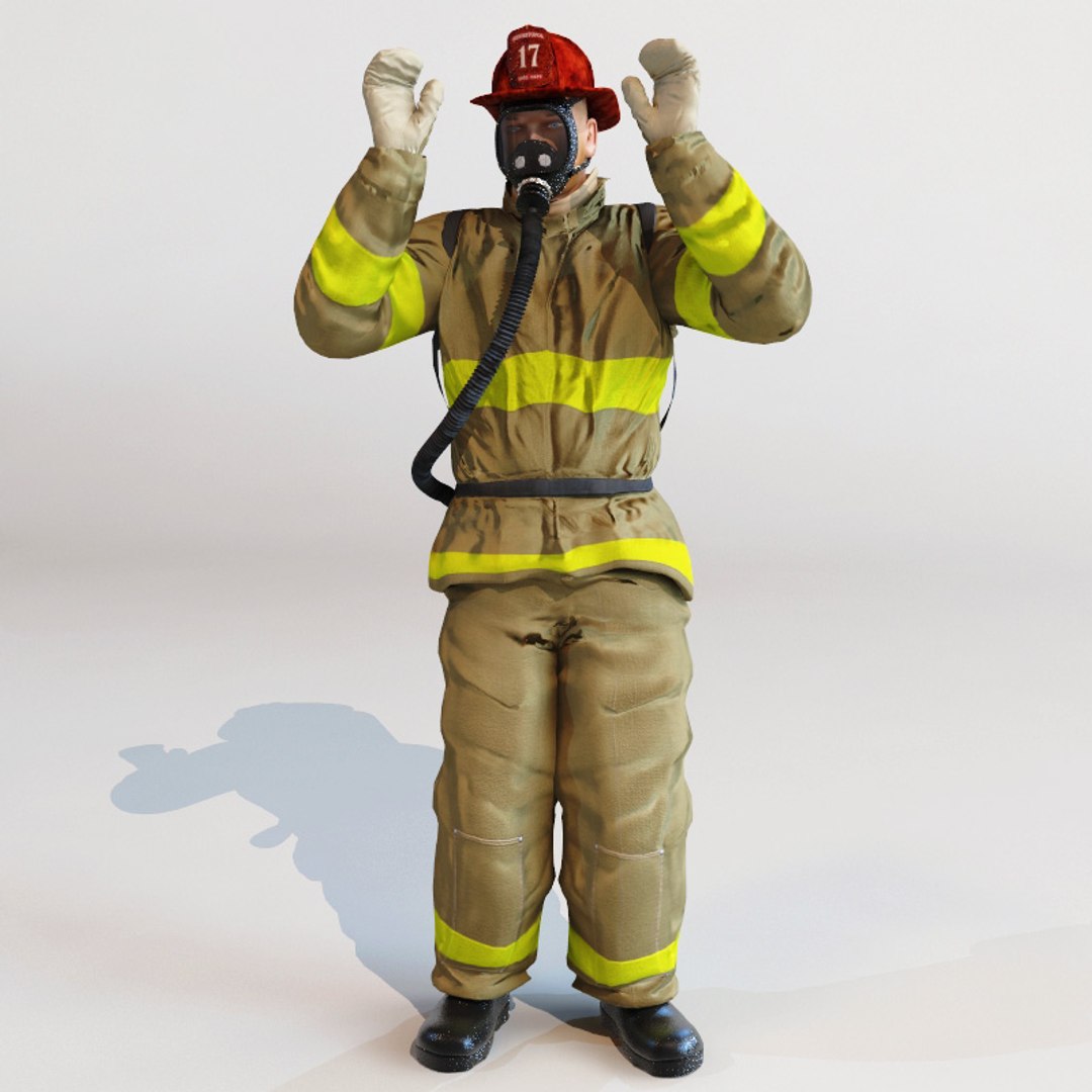 Fireman Rigged 3d Model
