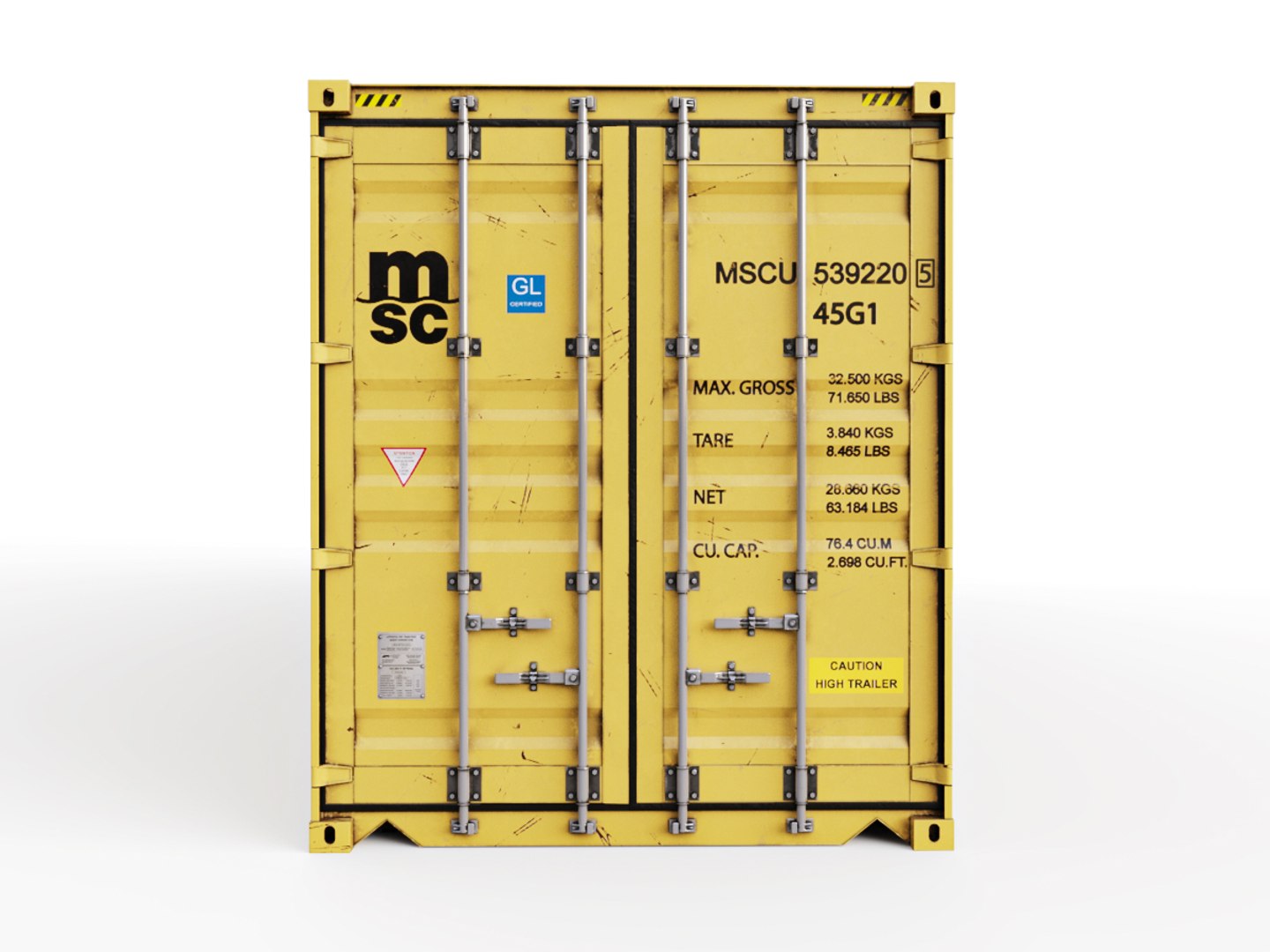 3D Model Msc 40 Feet Shipping Container - TurboSquid 1234991