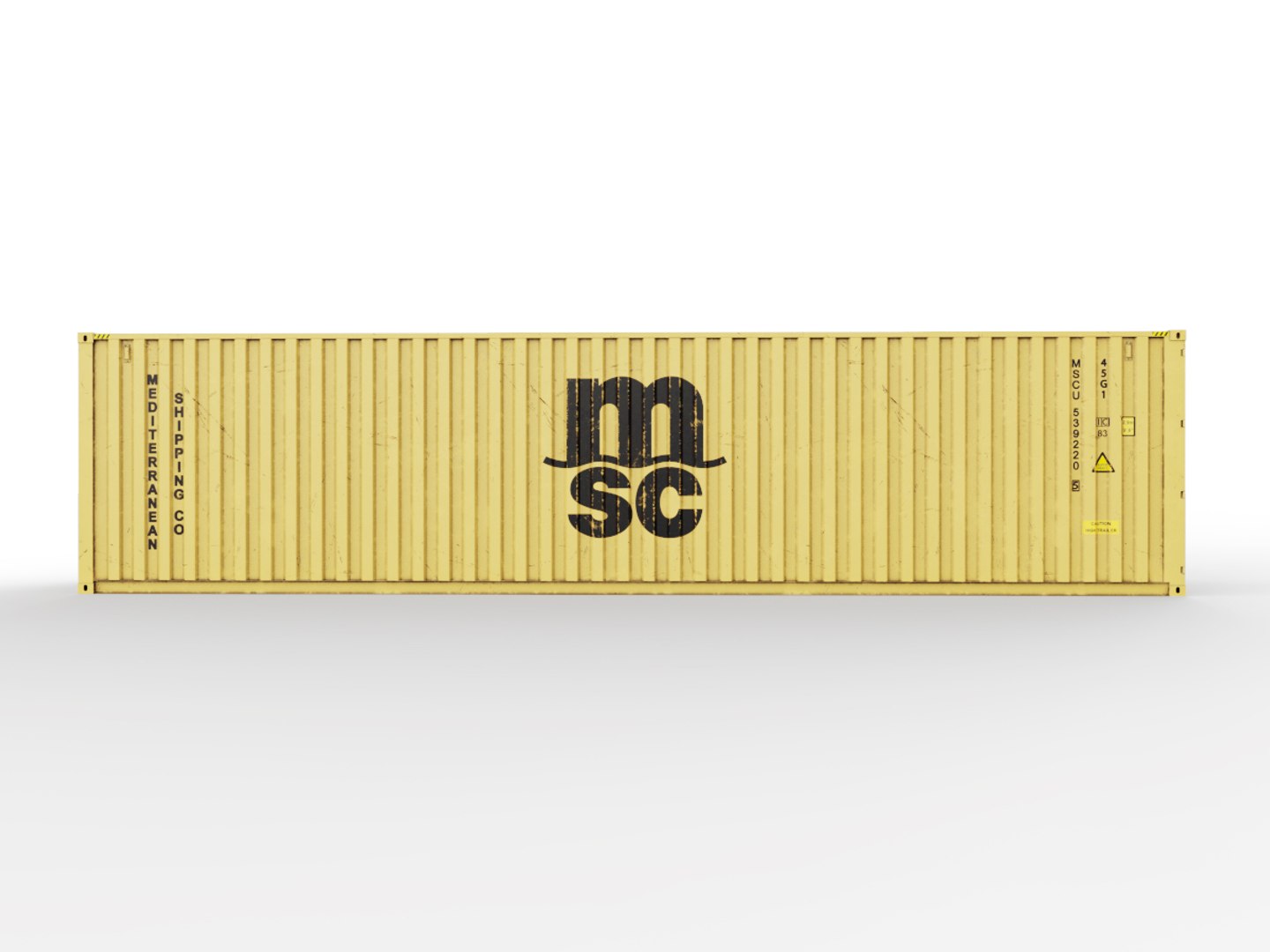 3D Model Msc 40 Feet Shipping Container - TurboSquid 1234991