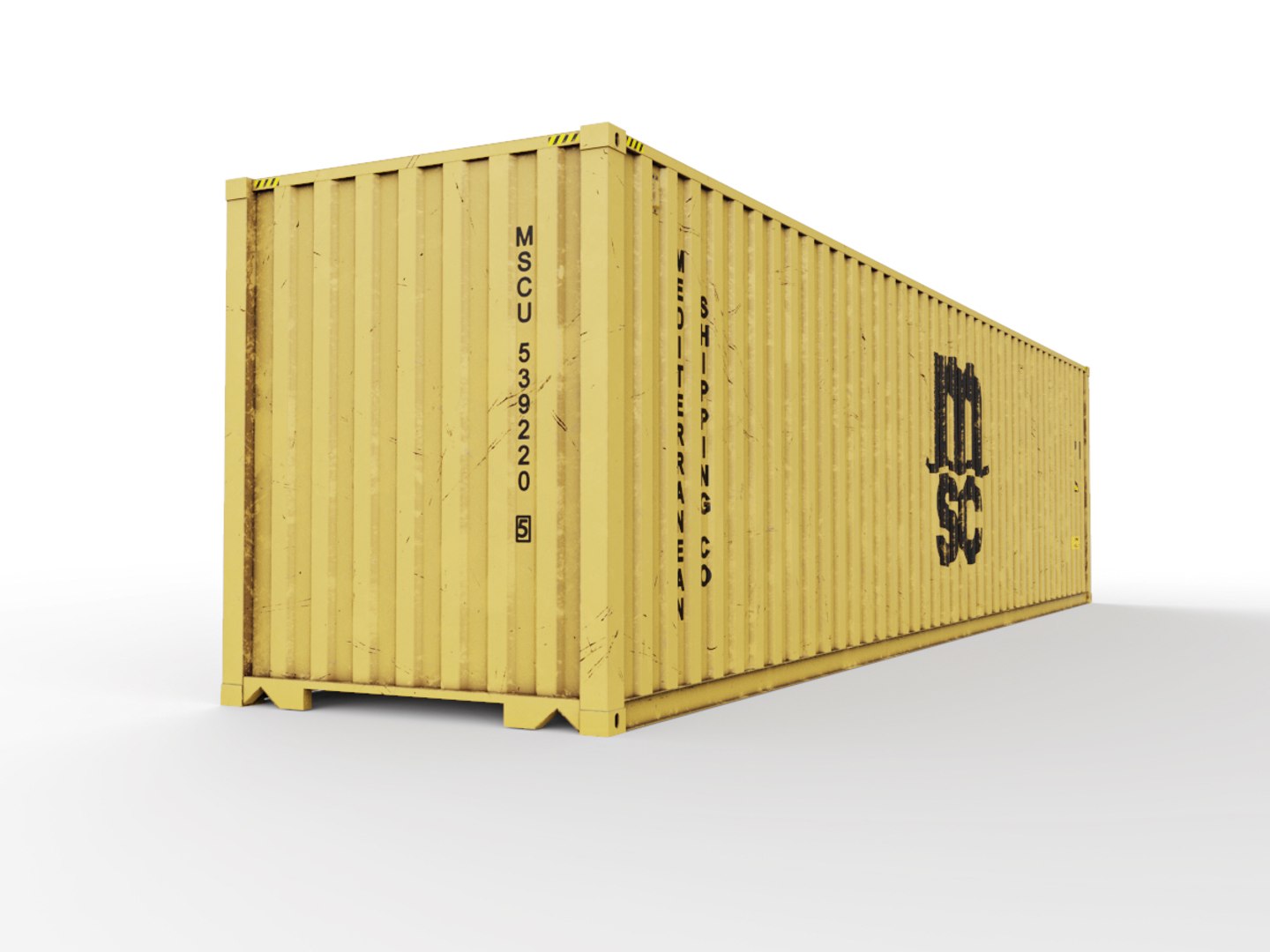 3D Model Msc 40 Feet Shipping Container - TurboSquid 1234991