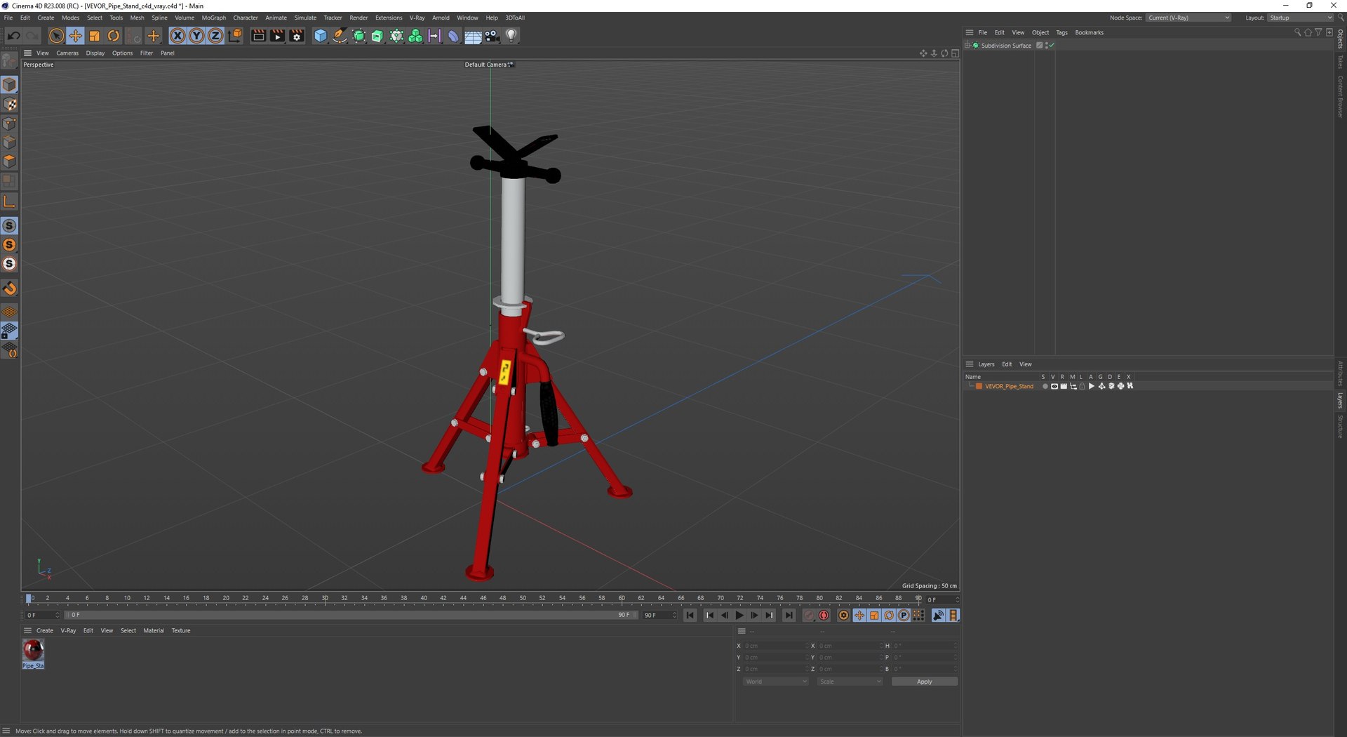 3D VEVOR Pipe Stand Model - TurboSquid 2391955