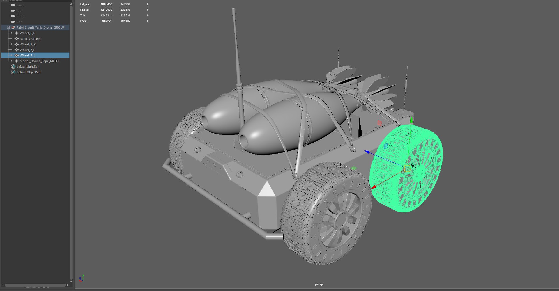 3D Ratel S Anti Tank Drone With Mortar Rounds Model - TurboSquid 2261790