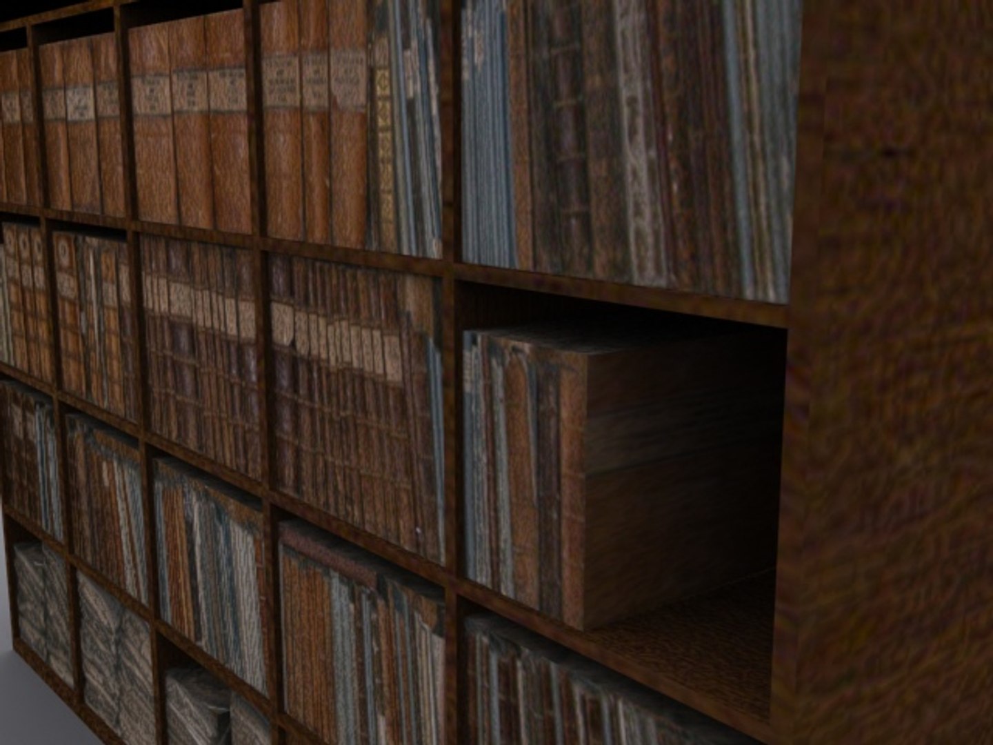 Bookshelf Bookwall 3d Model