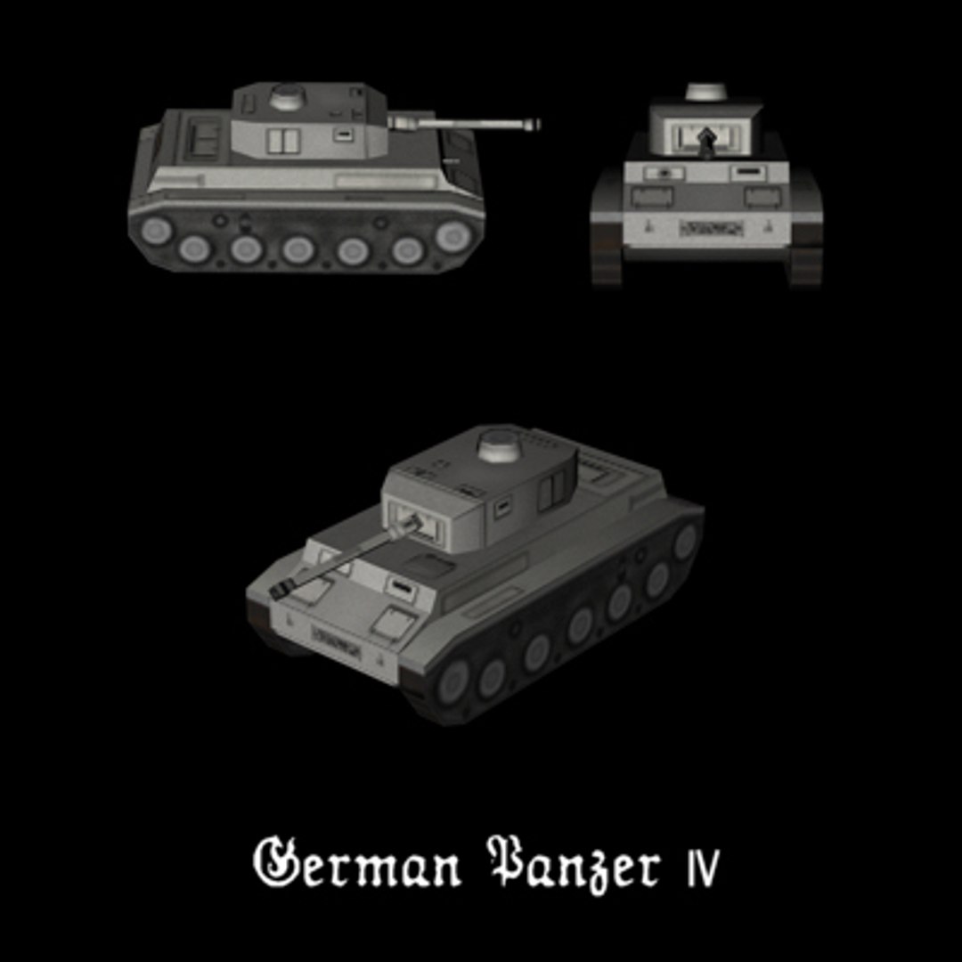 German Tank Panzer Iv 3d Model