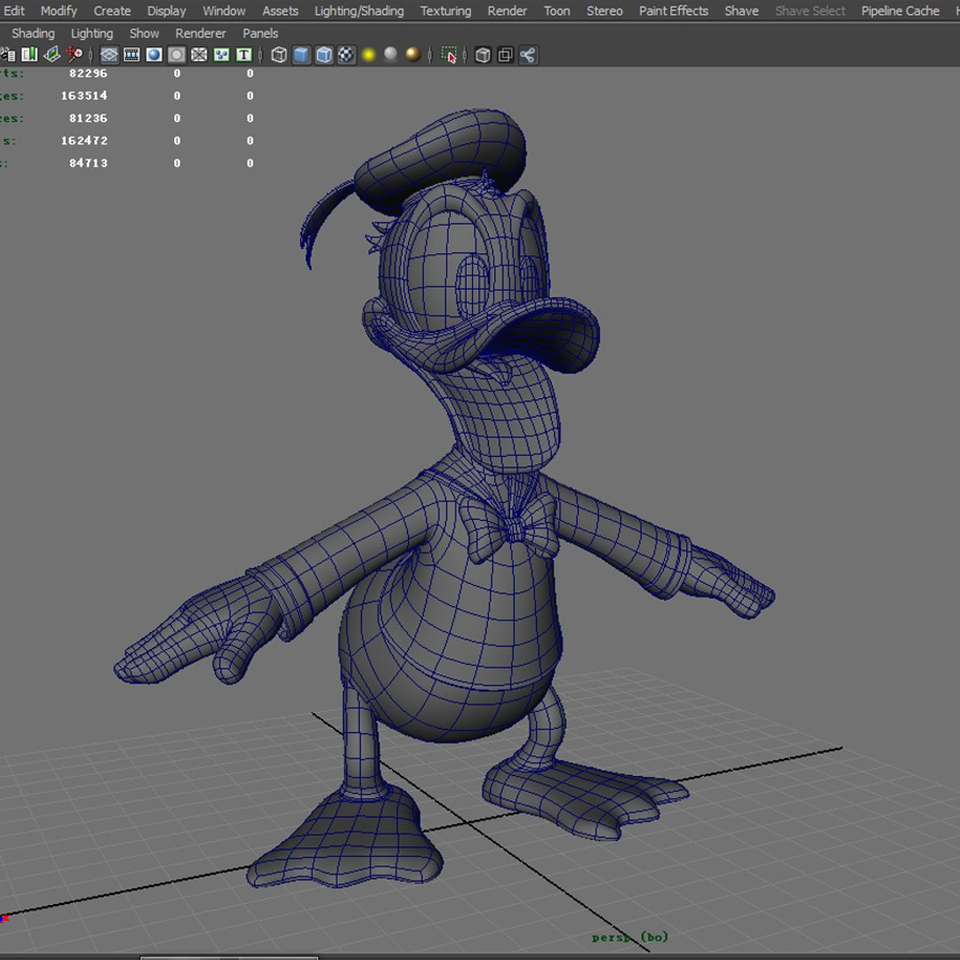 3d Mickey Donald Model