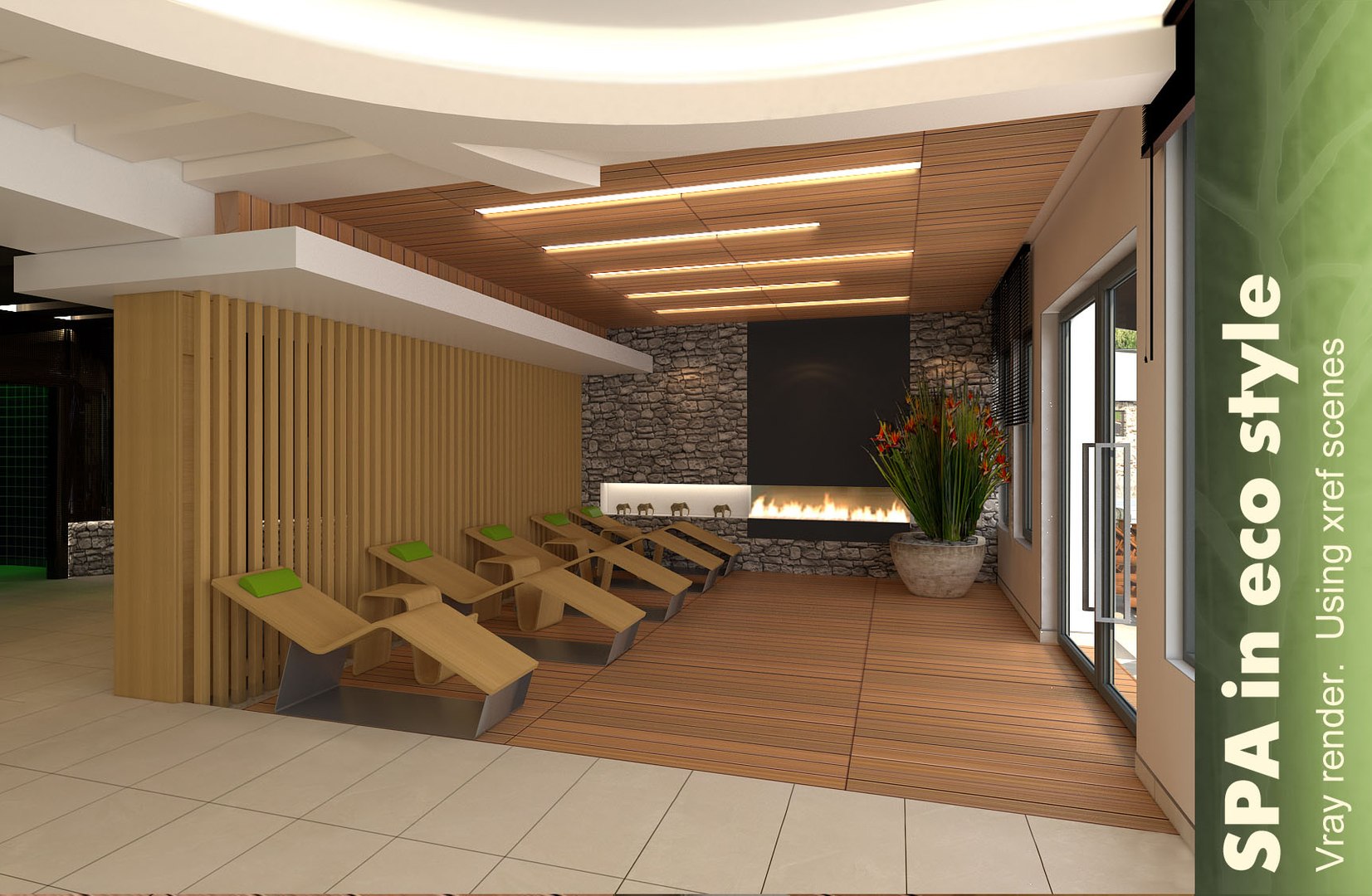 3d spa eco interior model