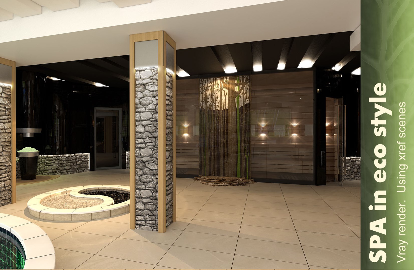 3d spa eco interior model