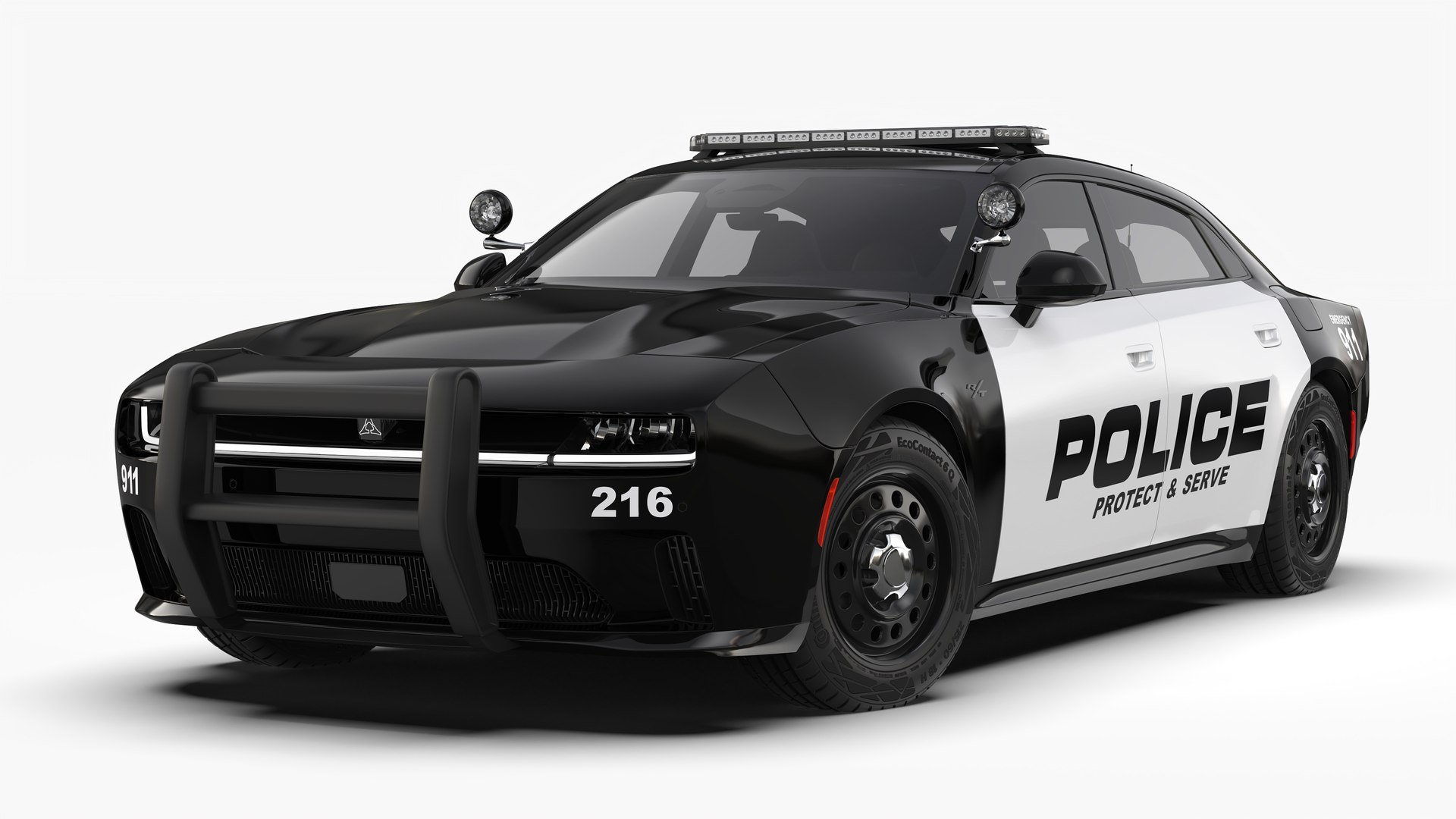 3D Model Dodge Charger Daytona Sedan Police 2025 - TurboSquid 2284637