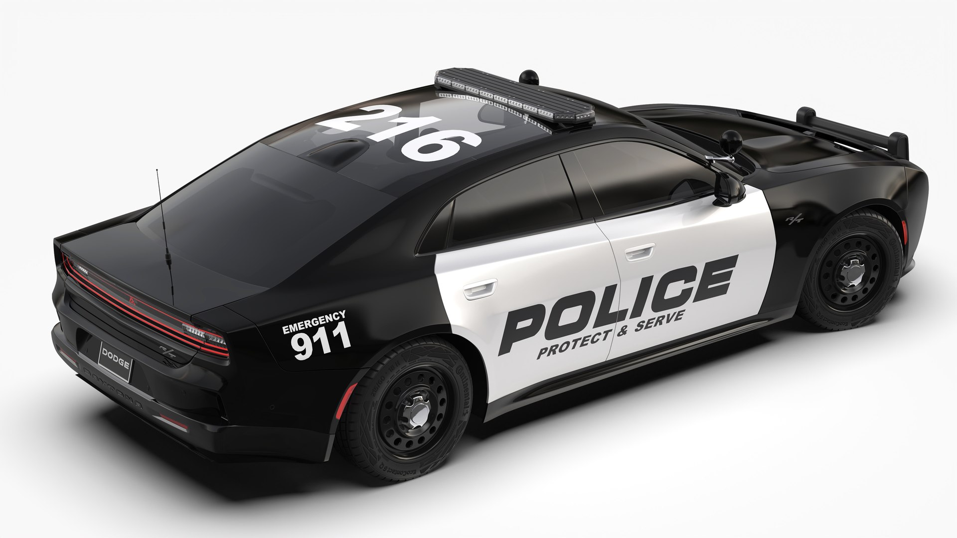 3D Model Dodge Charger Daytona Sedan Police 2025 - TurboSquid 2284637