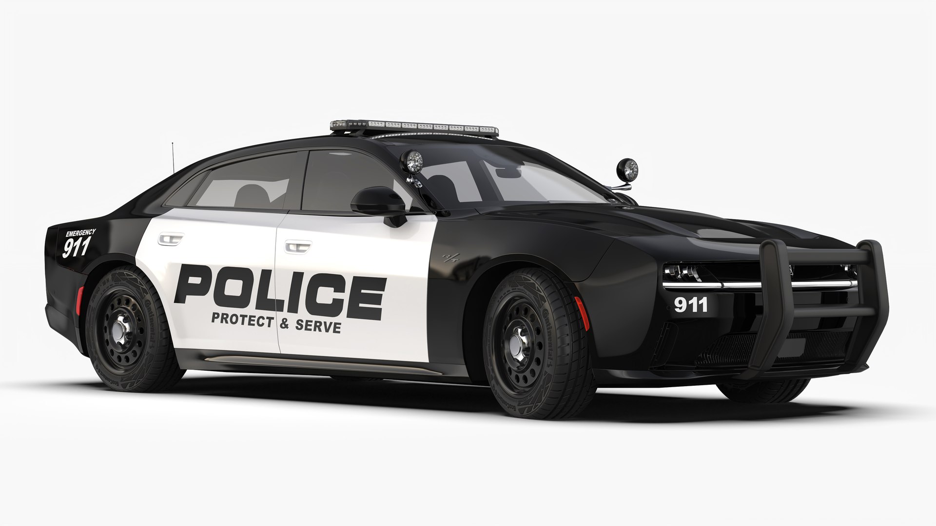 3D Model Dodge Charger Daytona Sedan Police 2025 - TurboSquid 2284637