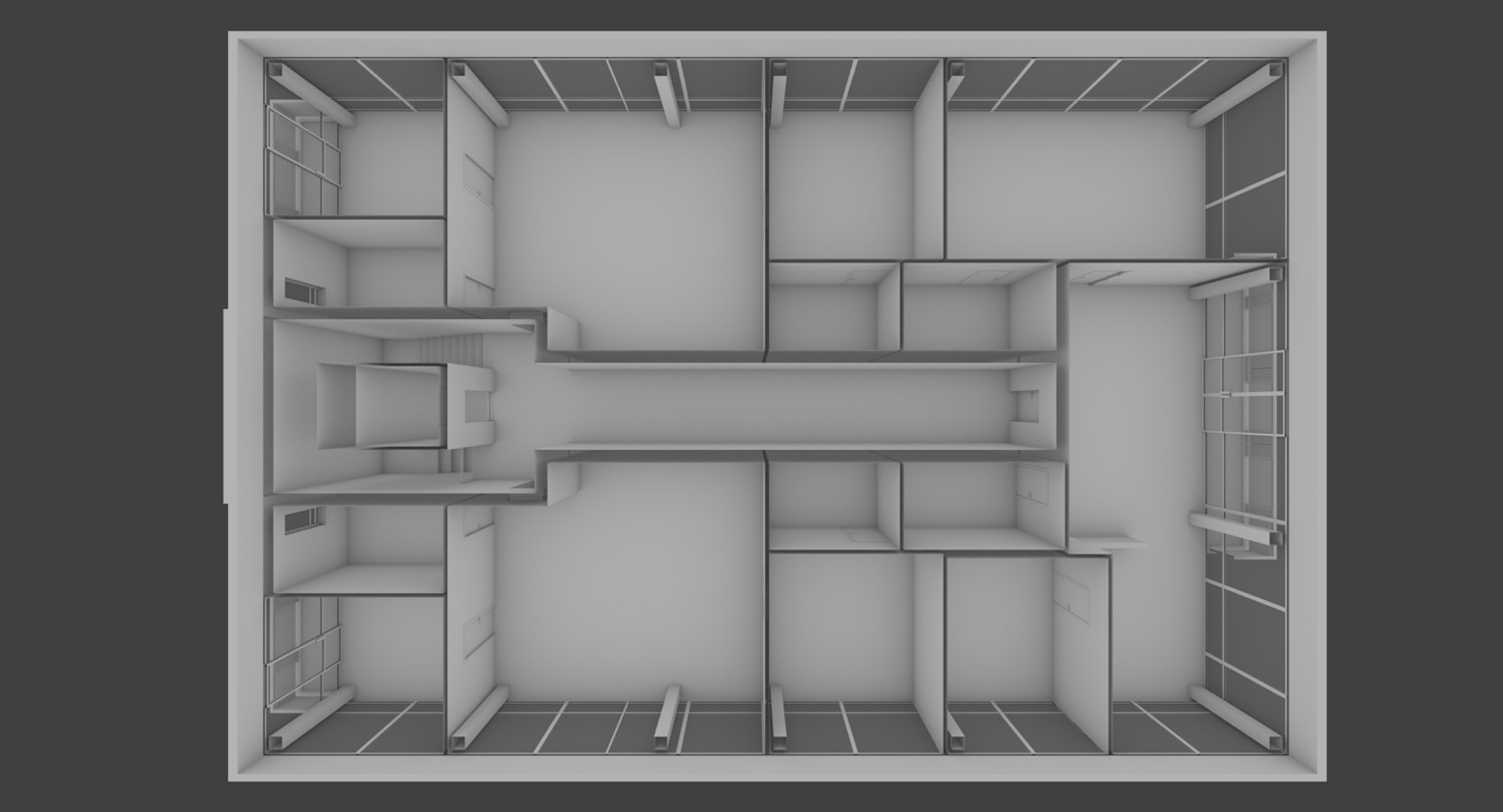 Apartment Tower Building Interior 3d Model