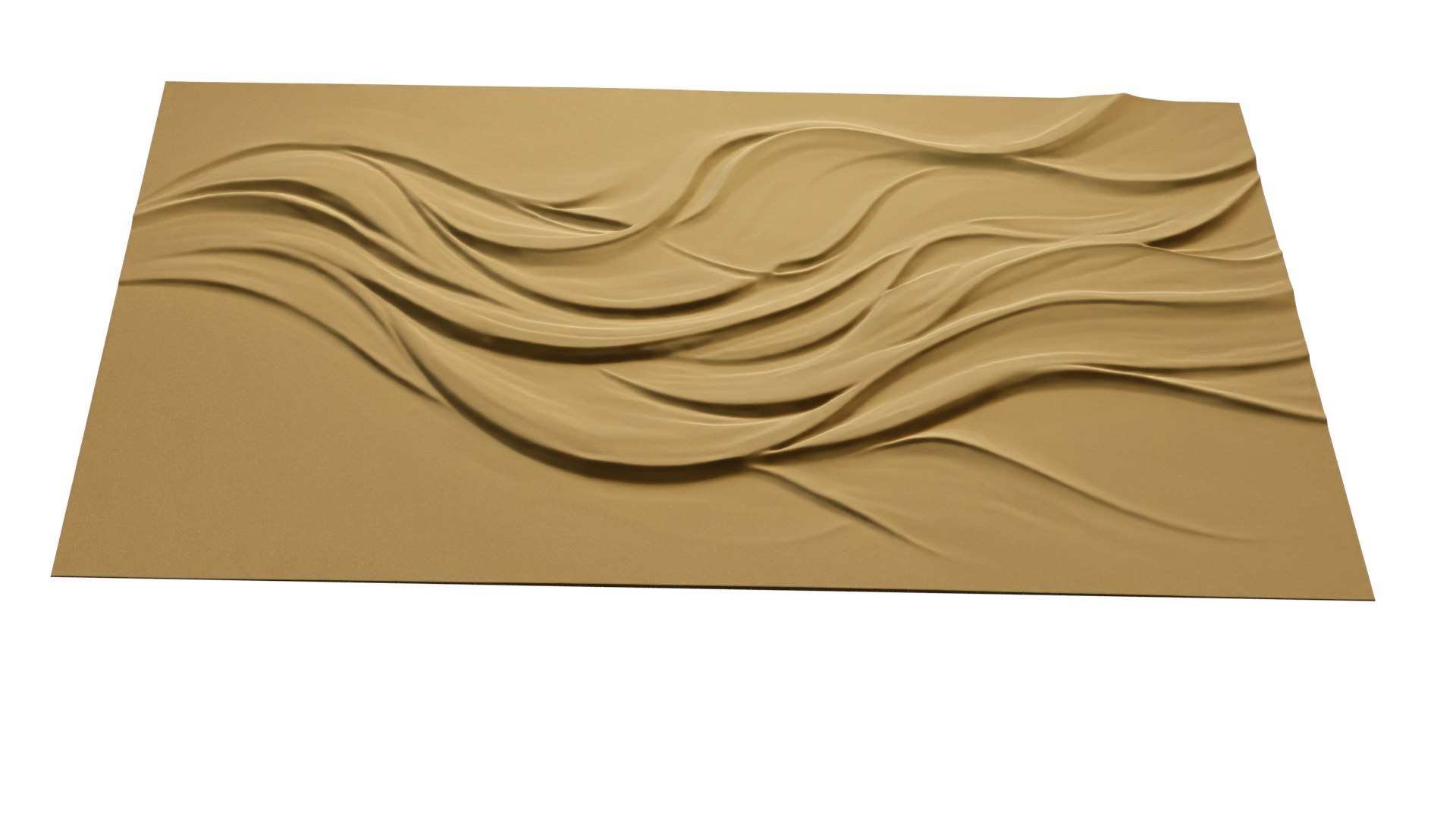 Modern Wavey Relief Panel Wall Decor Set STL Mural CNC 362 3D ...