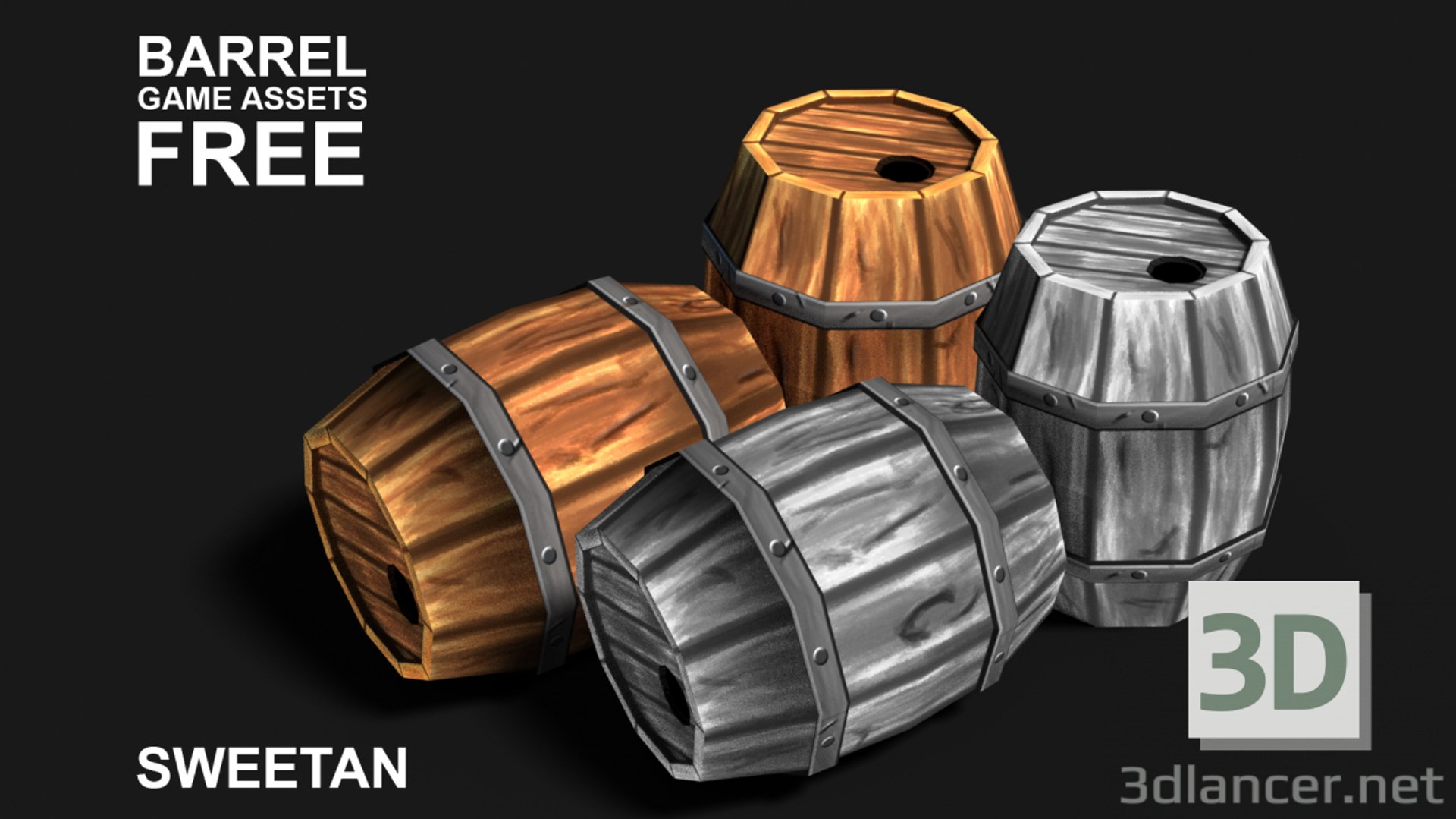 Free Barrel 3D - TurboSquid 1274947