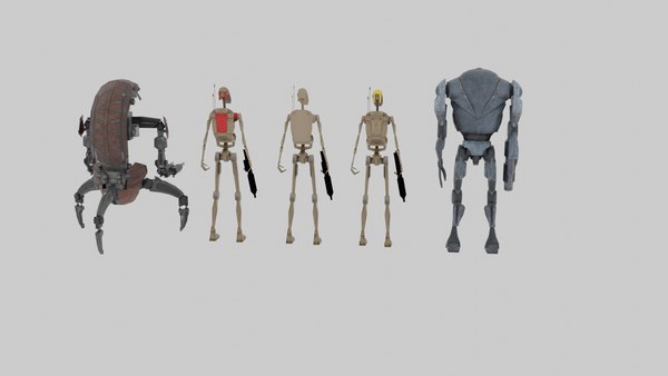 Star Wars Battle Droids Pack 3D model - TurboSquid 1856905