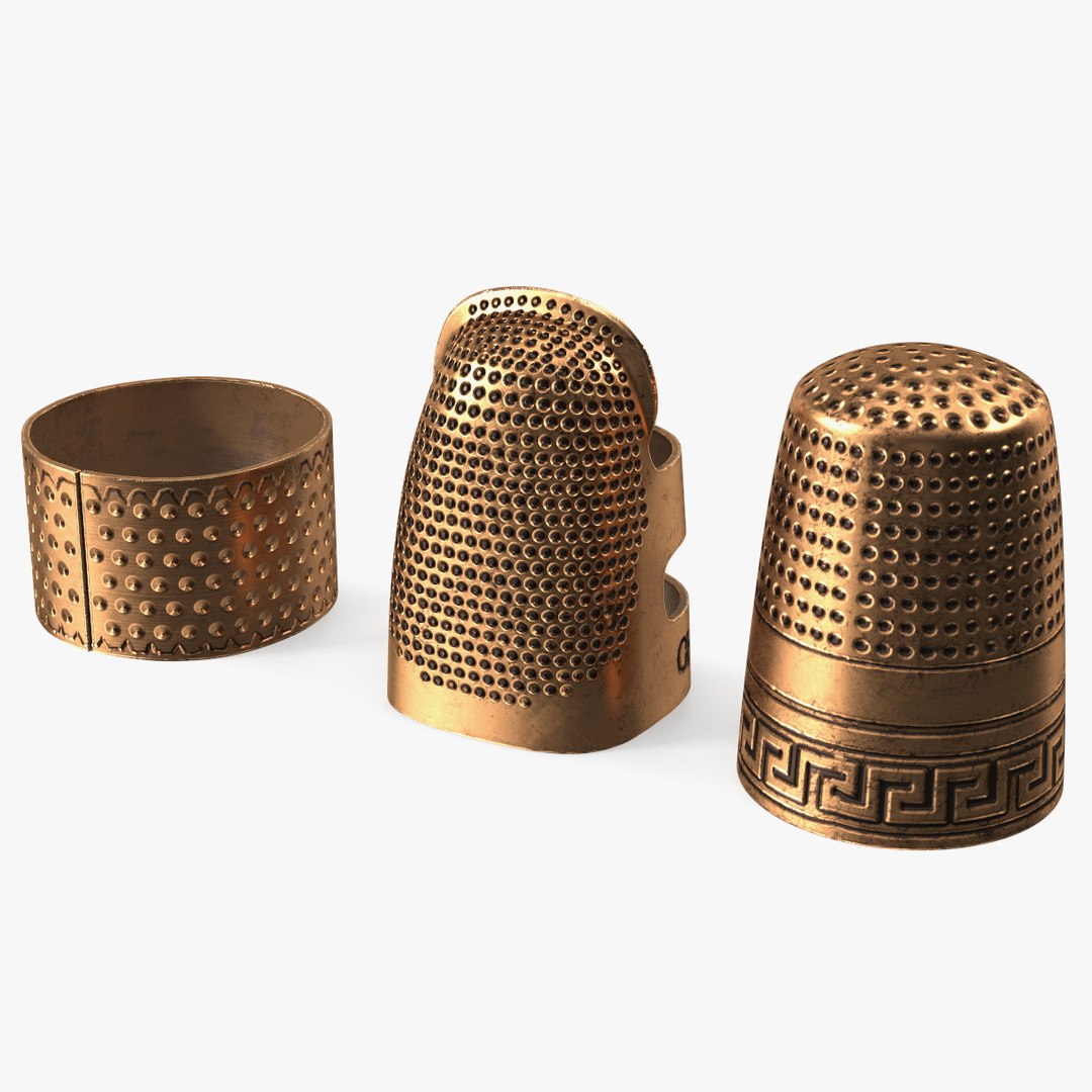 3D Sewing Thimbles Bronze Set - TurboSquid 2068991