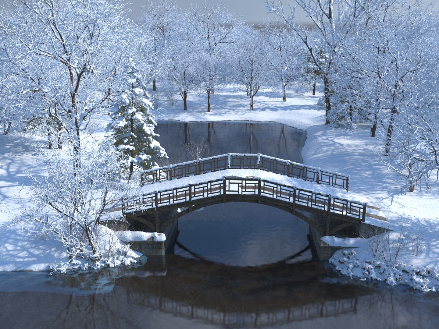 Winter Snow Scene 3D Model - TurboSquid 2028492