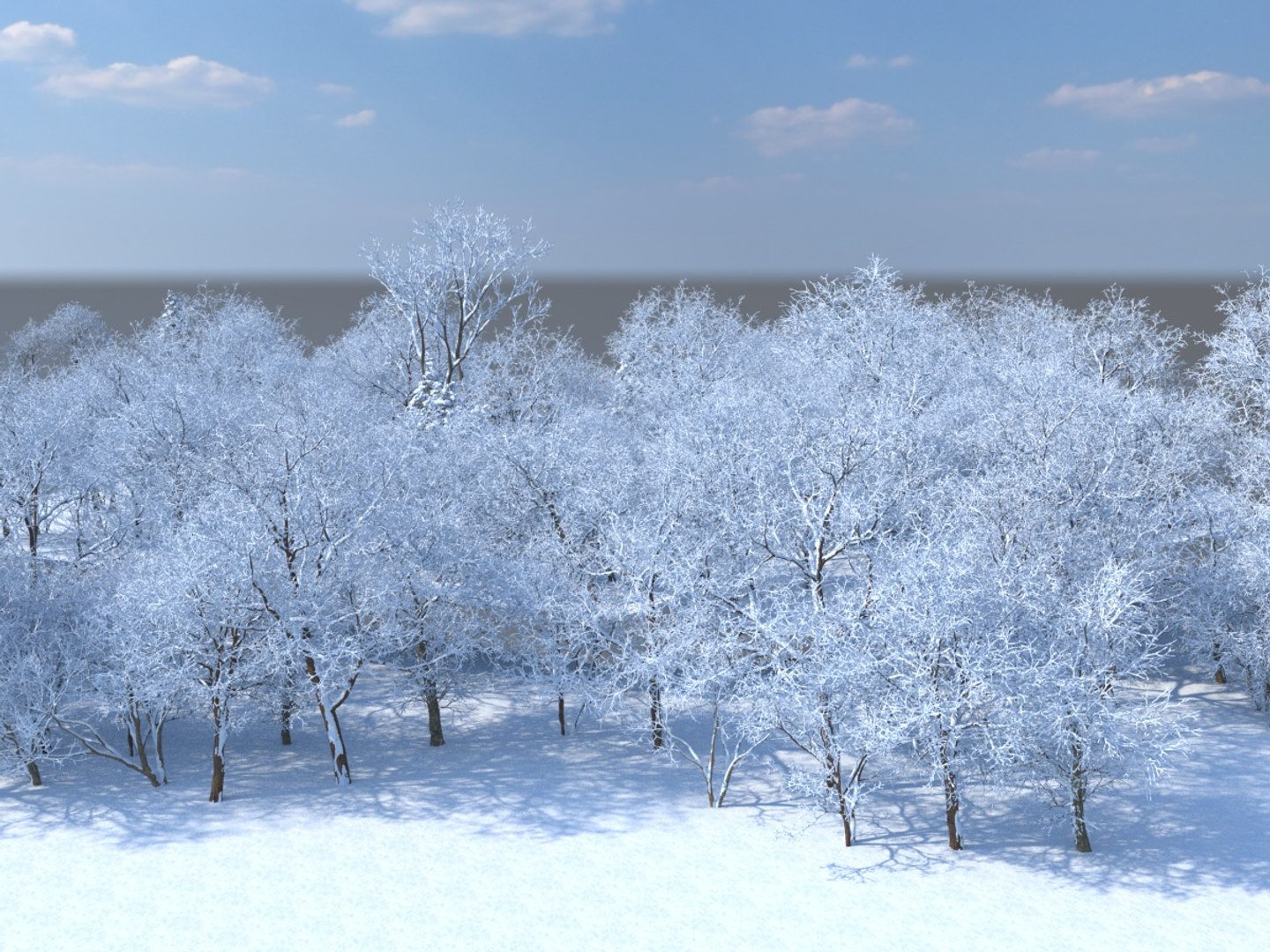 Winter Snow Scene 3D Model - TurboSquid 2028492