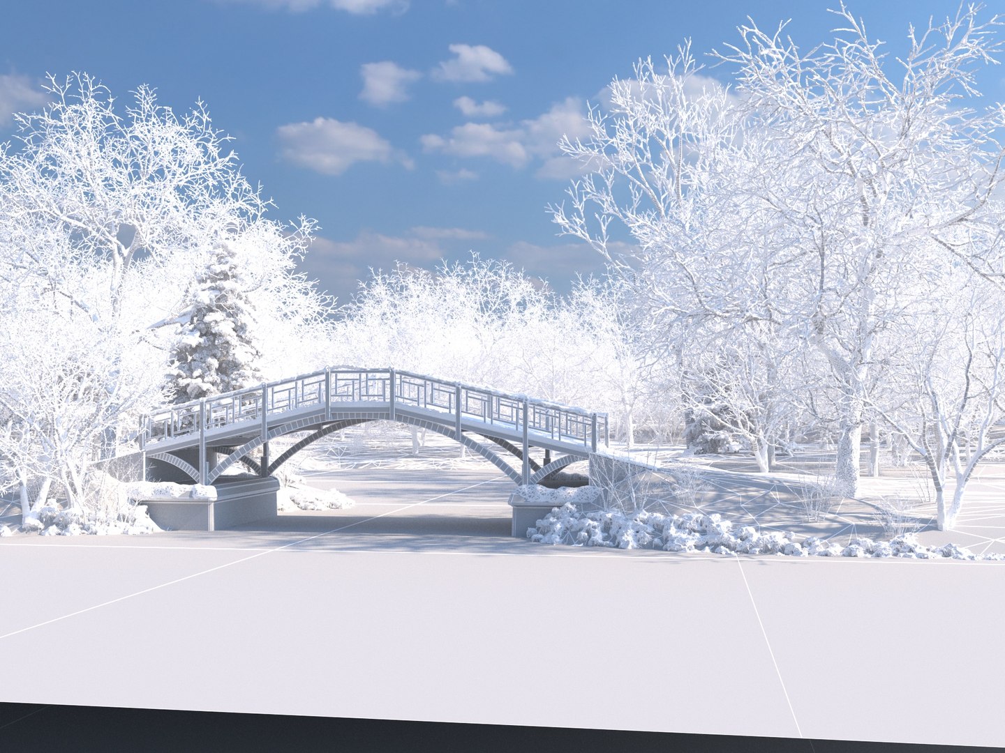 Winter Snow Scene 3D Model - TurboSquid 2028492
