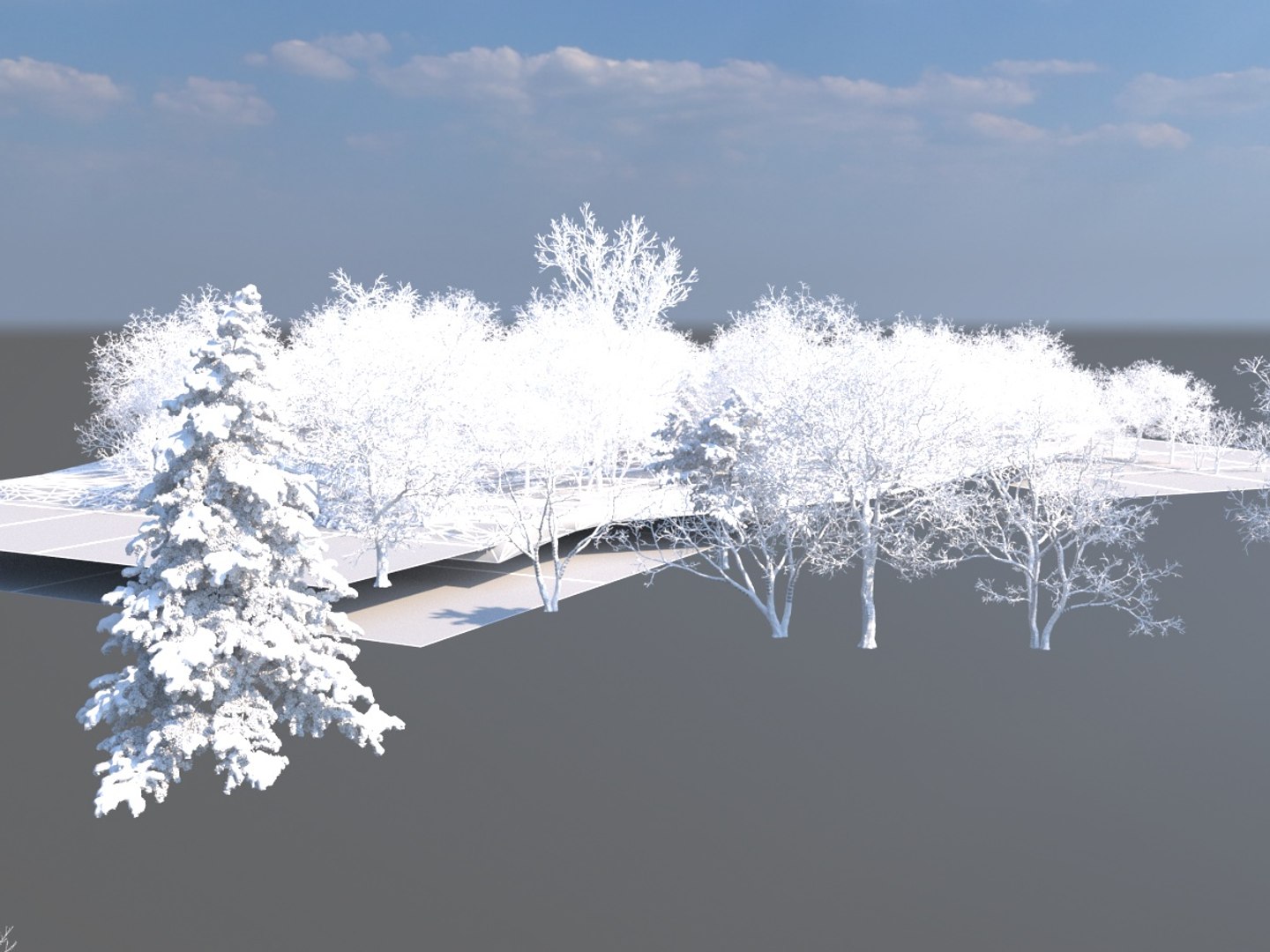 Winter Snow Scene 3D Model - TurboSquid 2028492