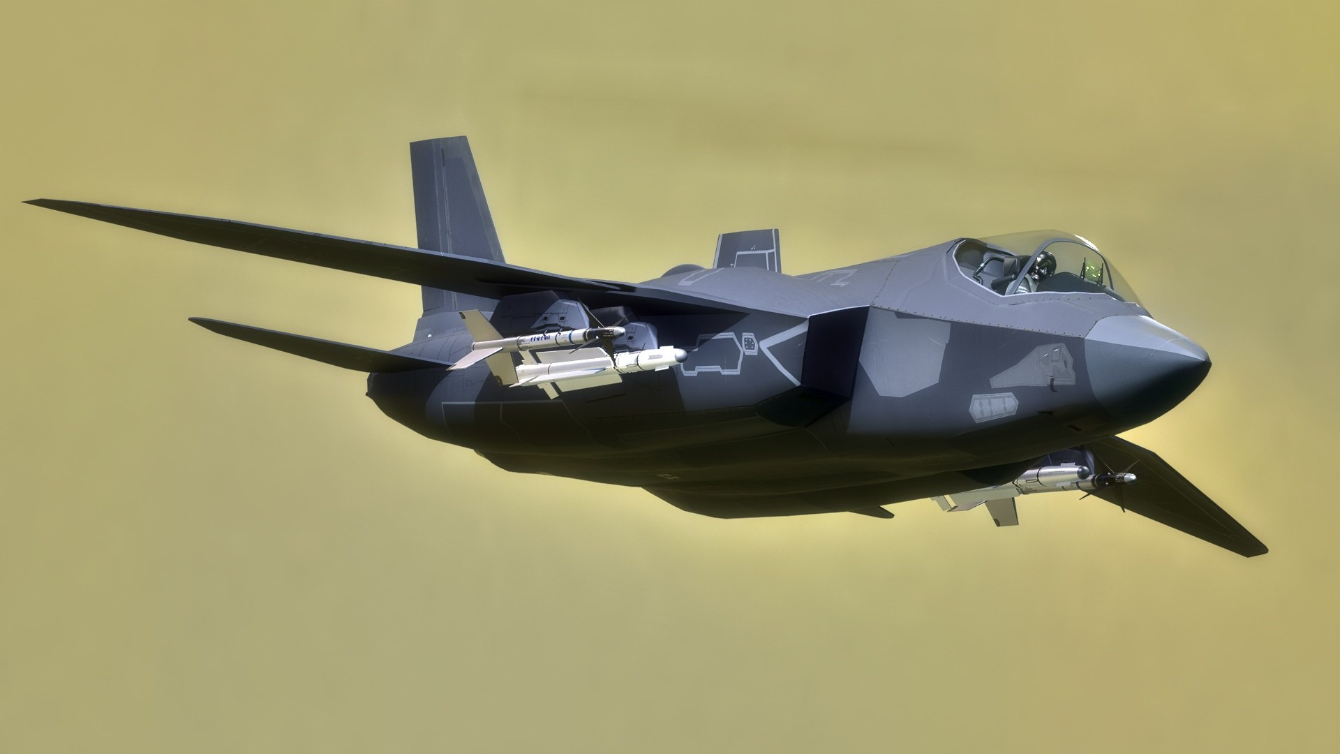 3D Model Custom Fighter Jet - Fully Rigged - Changable Decal And Text ...