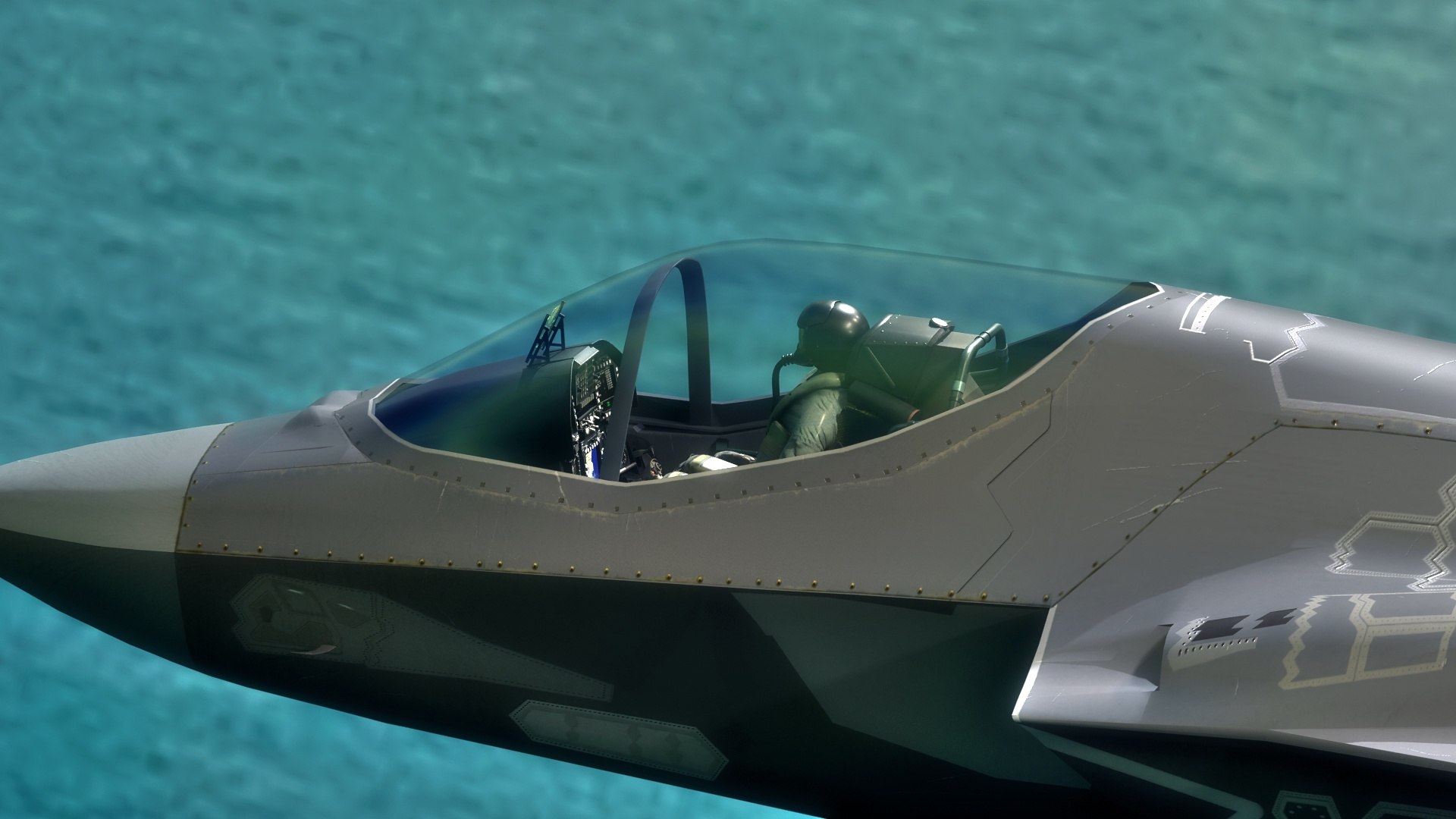 3D Model Custom Fighter Jet - Fully Rigged - Changable Decal And Text ...